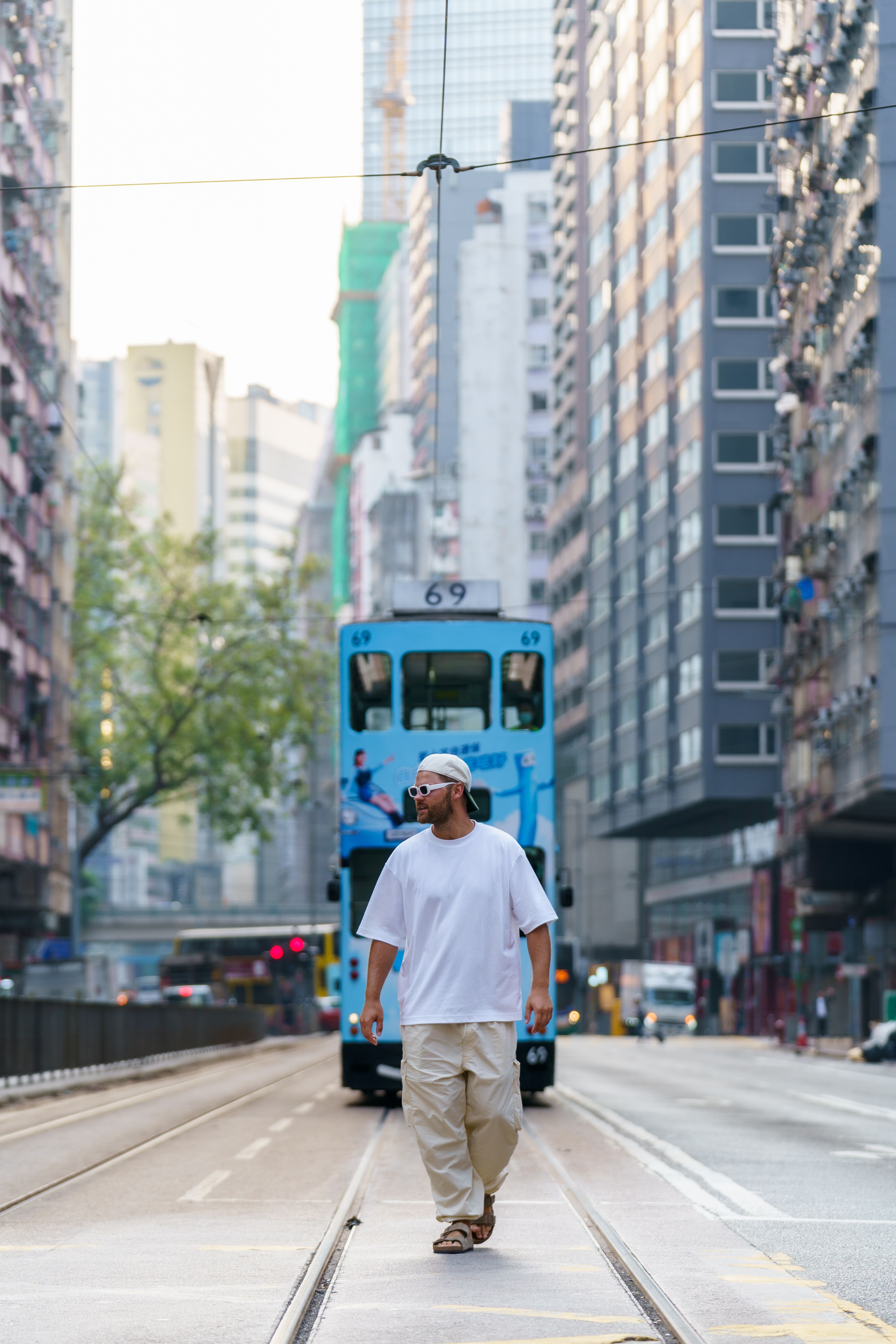Pedestrian Crossing Tram Tracks in Hong Kong · Free Stock Photo