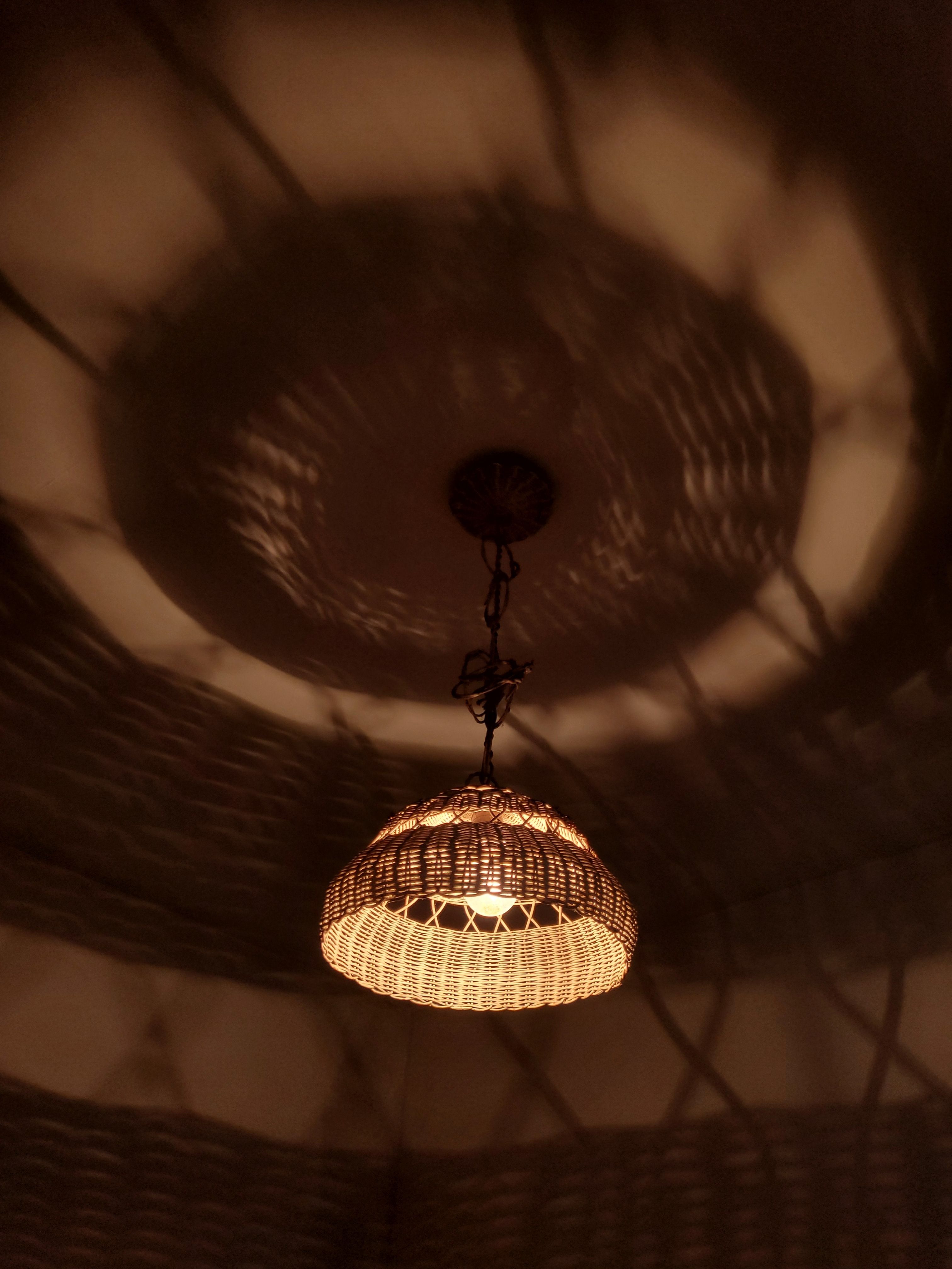 Decorative Woven Lantern Casting Shadows · Free Stock Photo