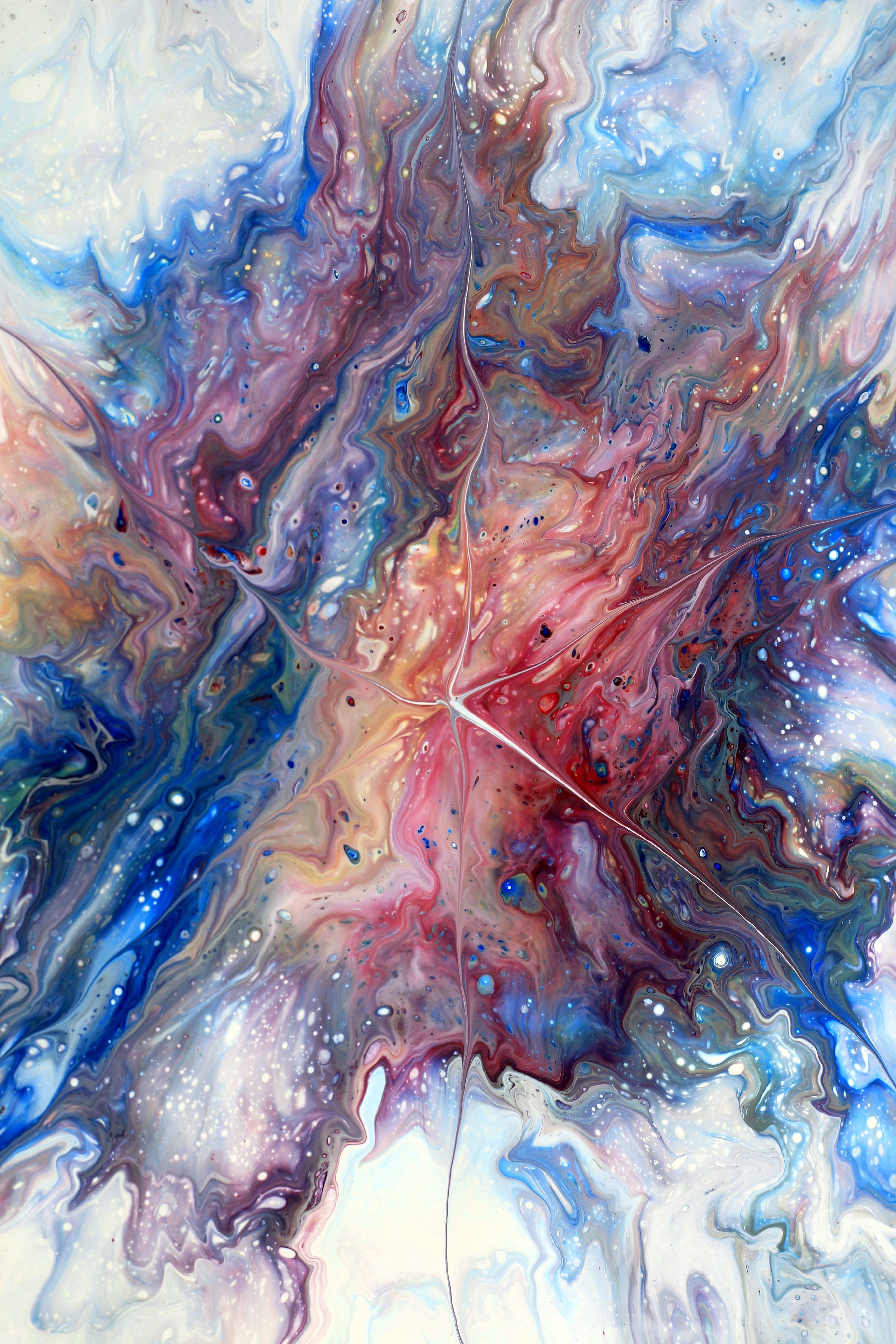 Vibrant Abstract Paint Flow Art in Bold Colors · Free Stock Photo