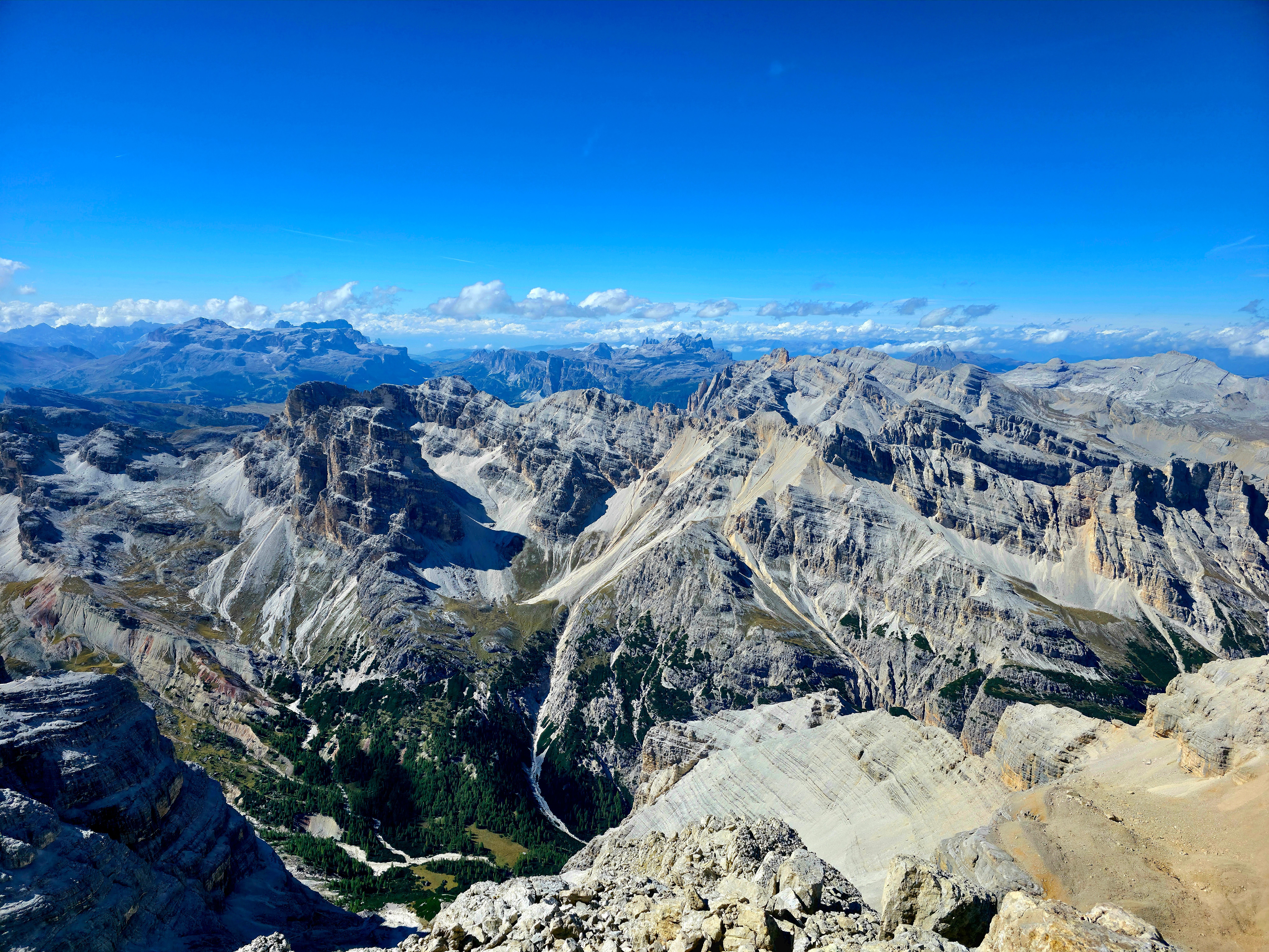 Stunning Aerial View of Dolomite Mountains · Free Stock Photo