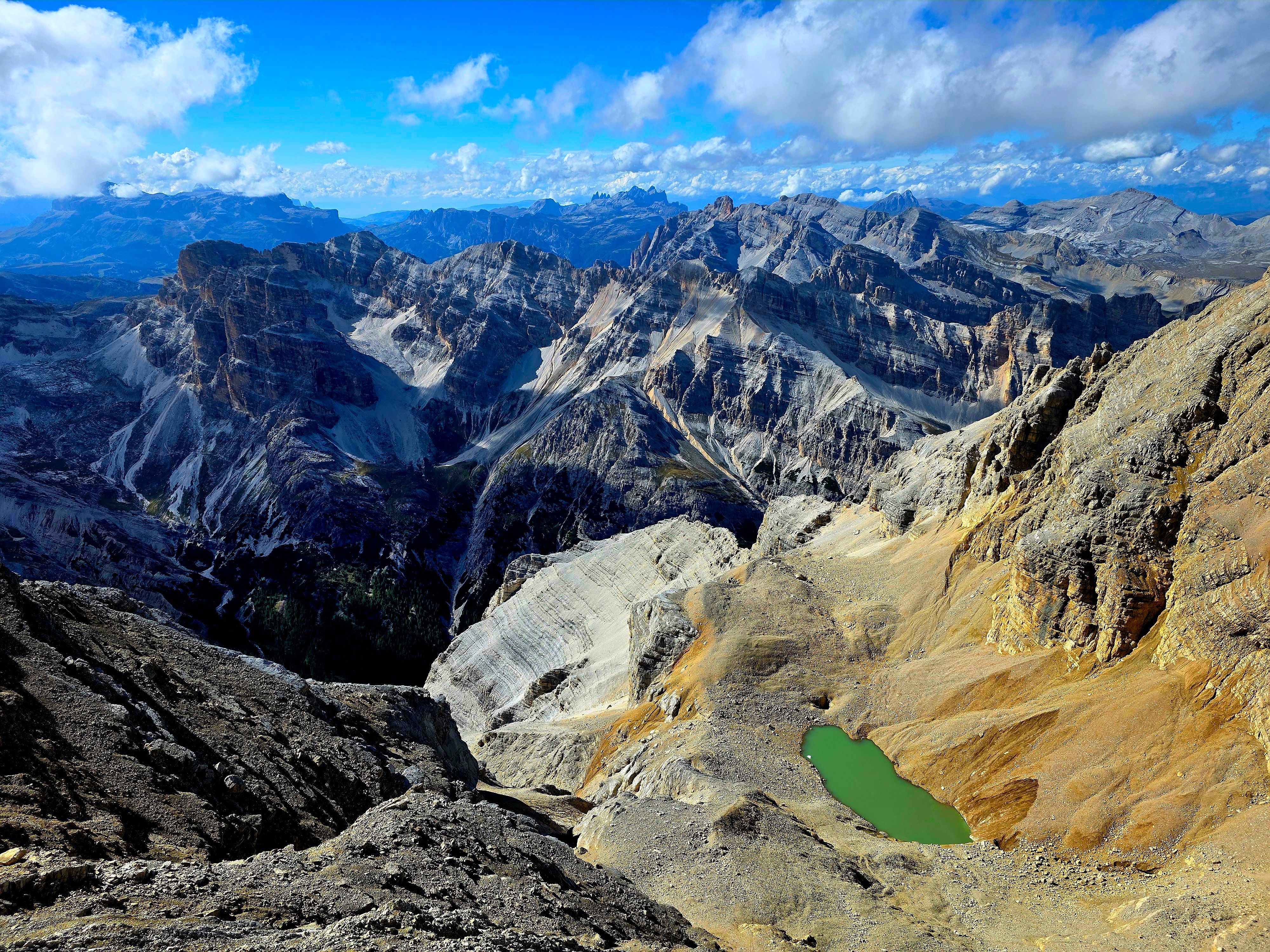 Stunning Aerial View of Dolomite Mountains · Free Stock Photo