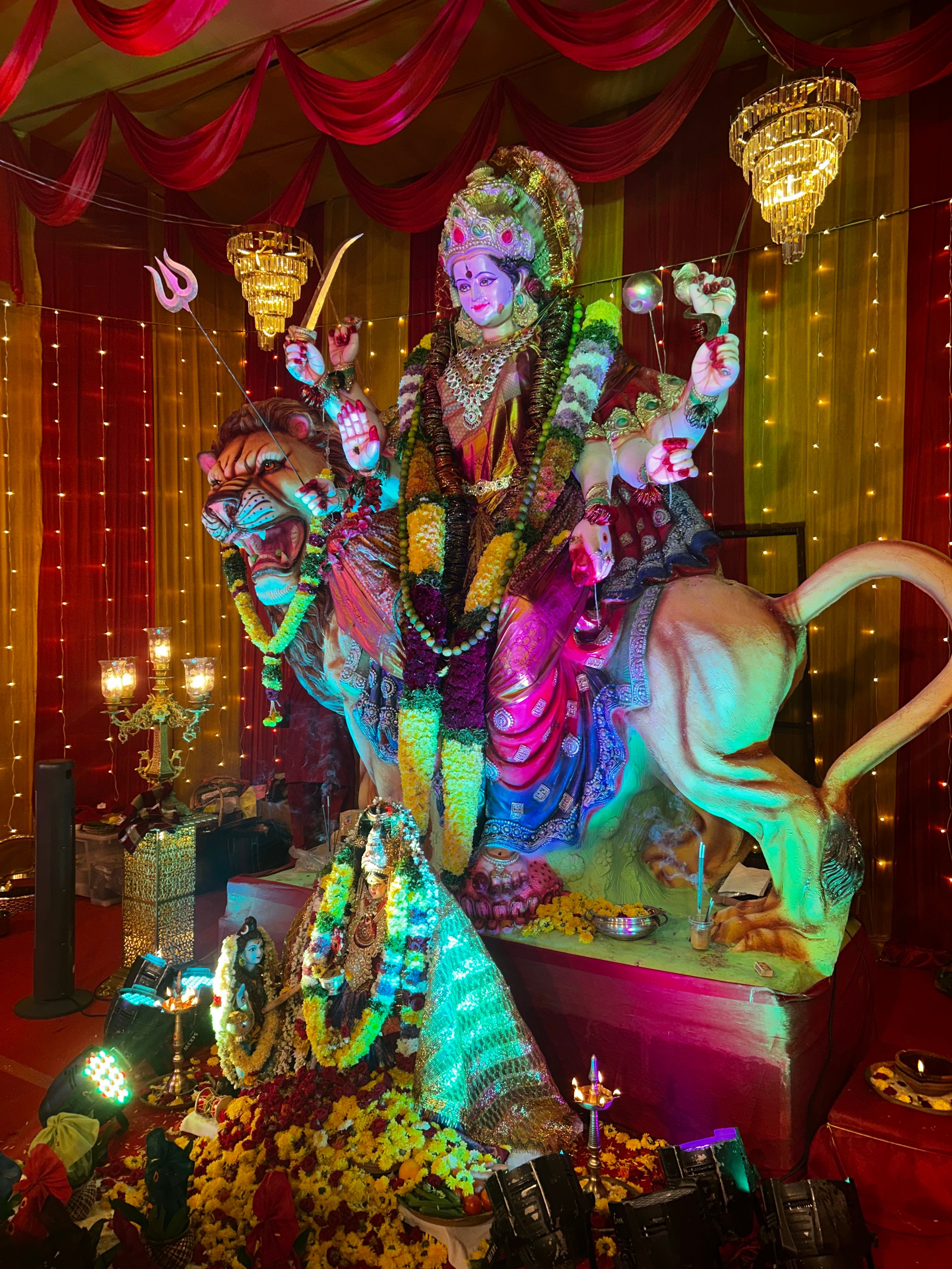Colorful Hindu Goddess Durga Idol at Festival · Free Stock Photo