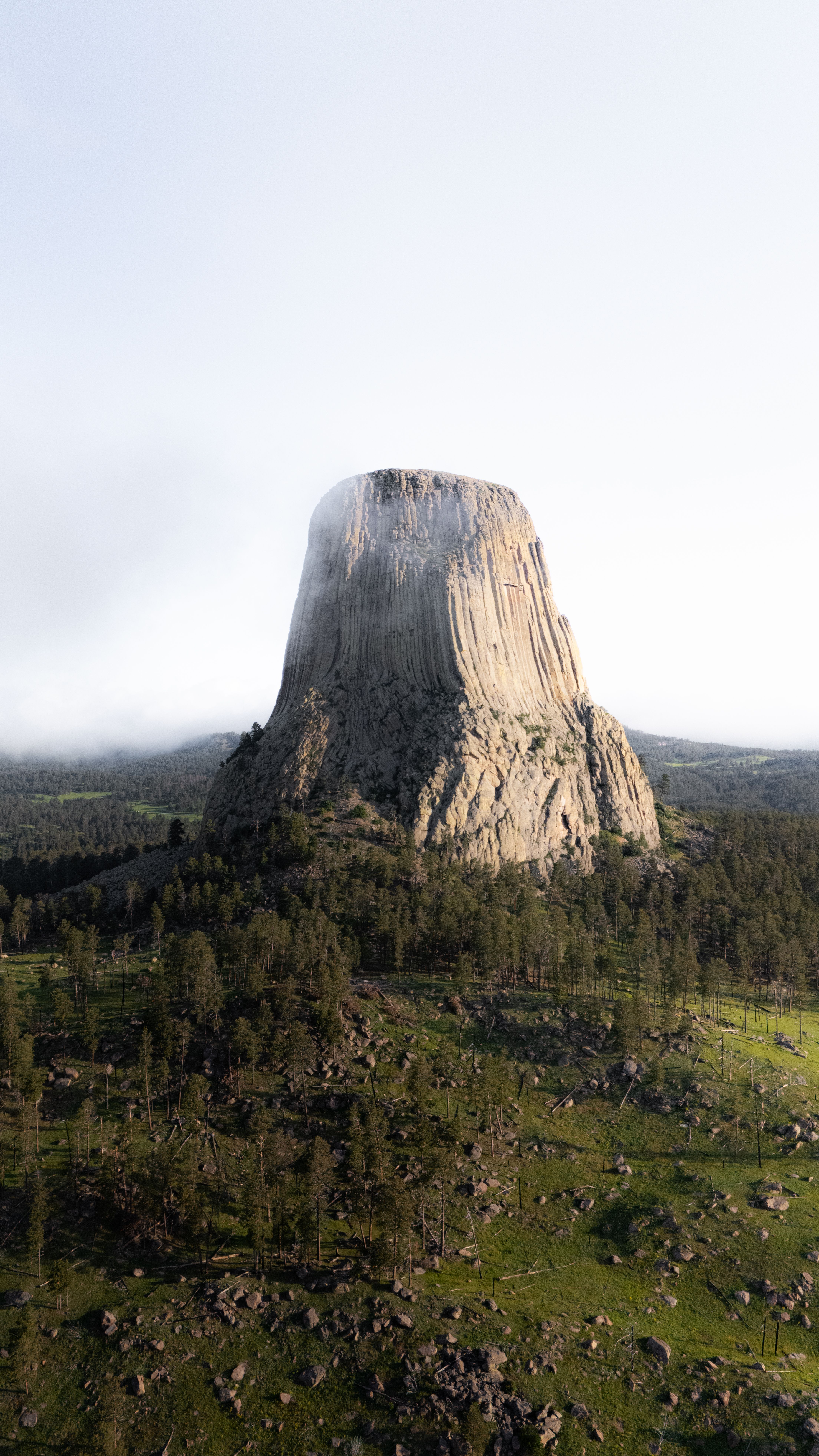 Aerial View of Devils Tower at Sunrise · Free Stock Photo