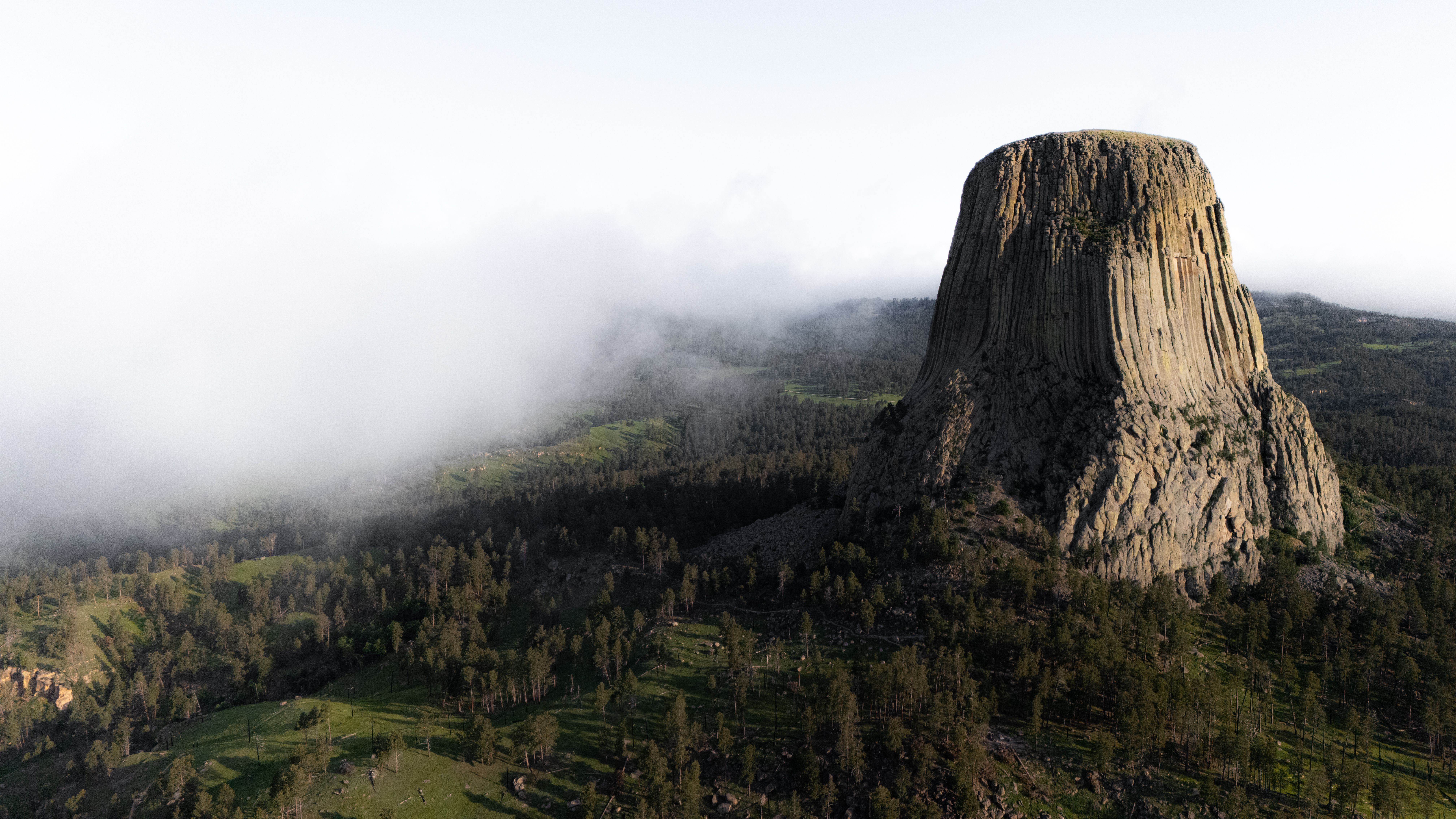 Aerial View of Devils Tower National Monument · Free Stock Photo