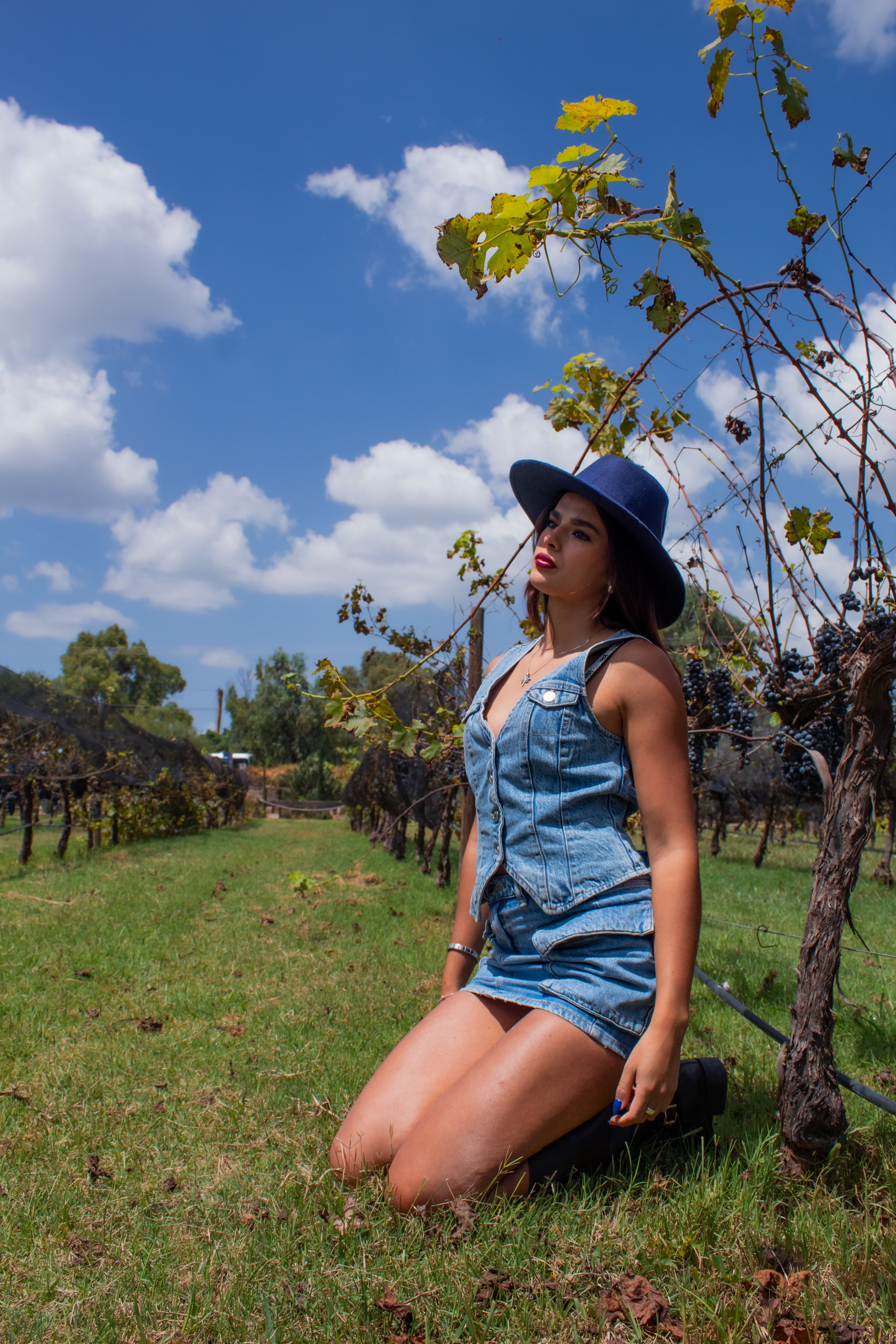 Fashion Model Posing in Mexican Vineyard · Free Stock Photo