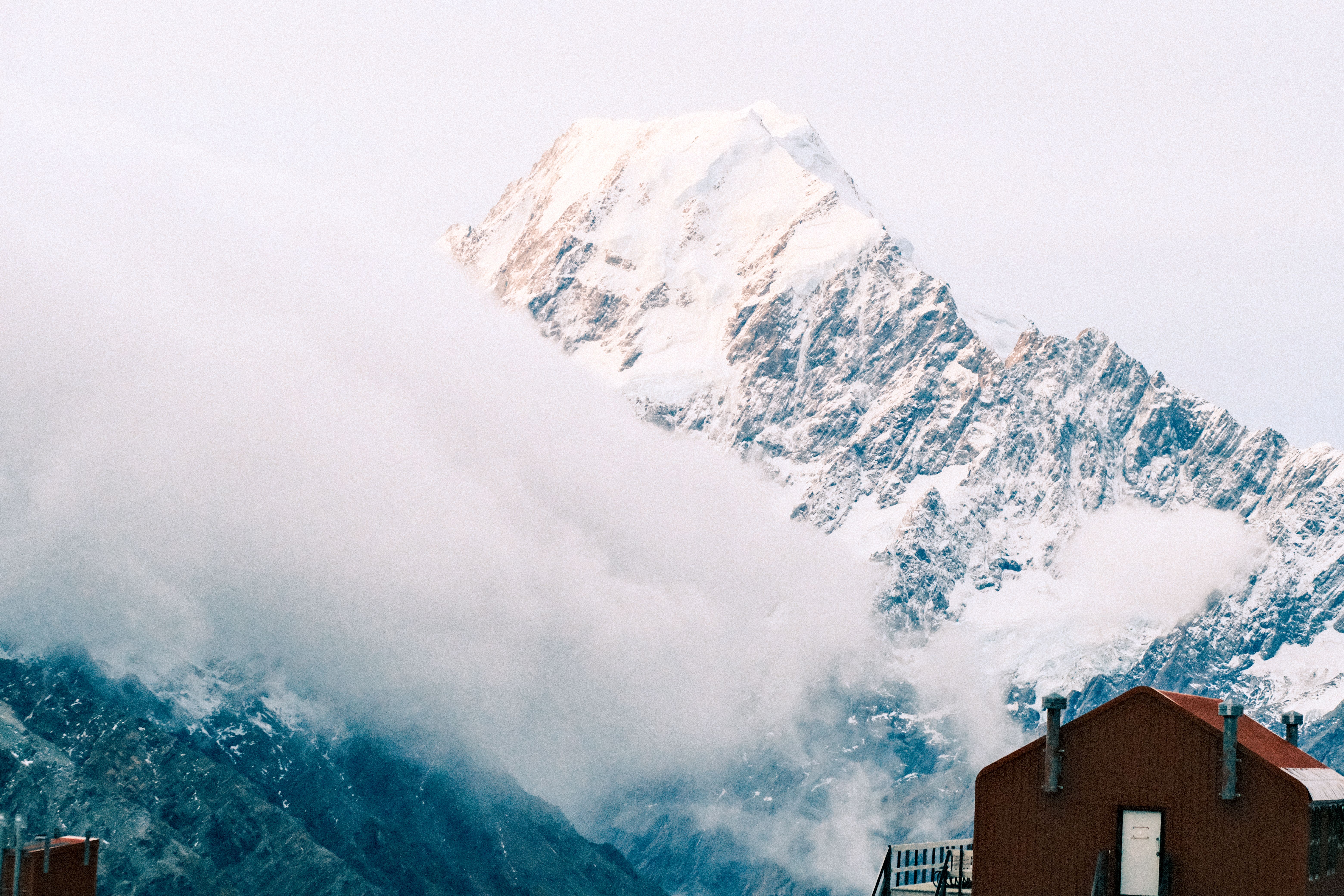 Aoraki Mount Cook Peak Surrounded by Clouds · Free Stock Photo