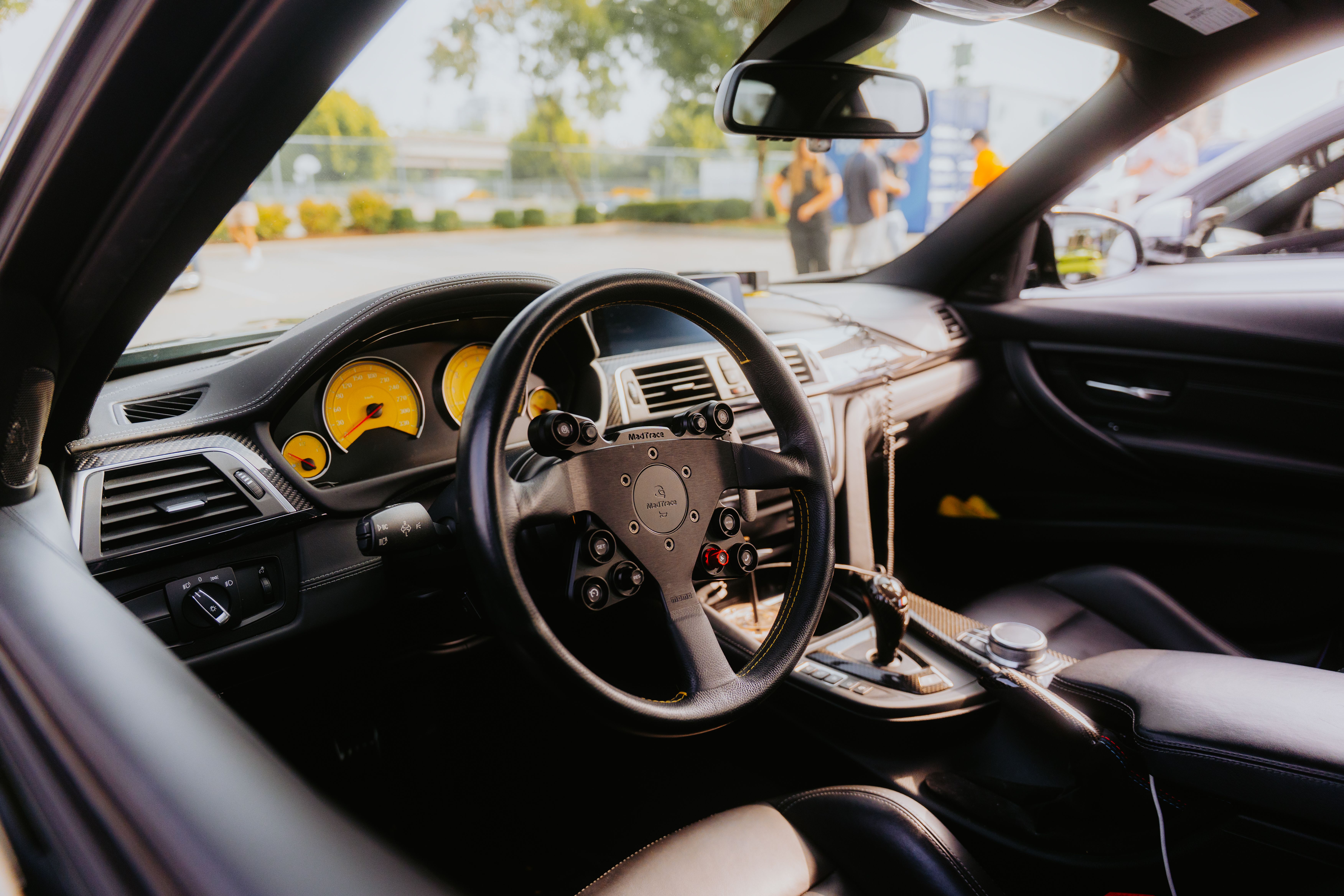 Inside view of parked luxury sports car · Free Stock Photo