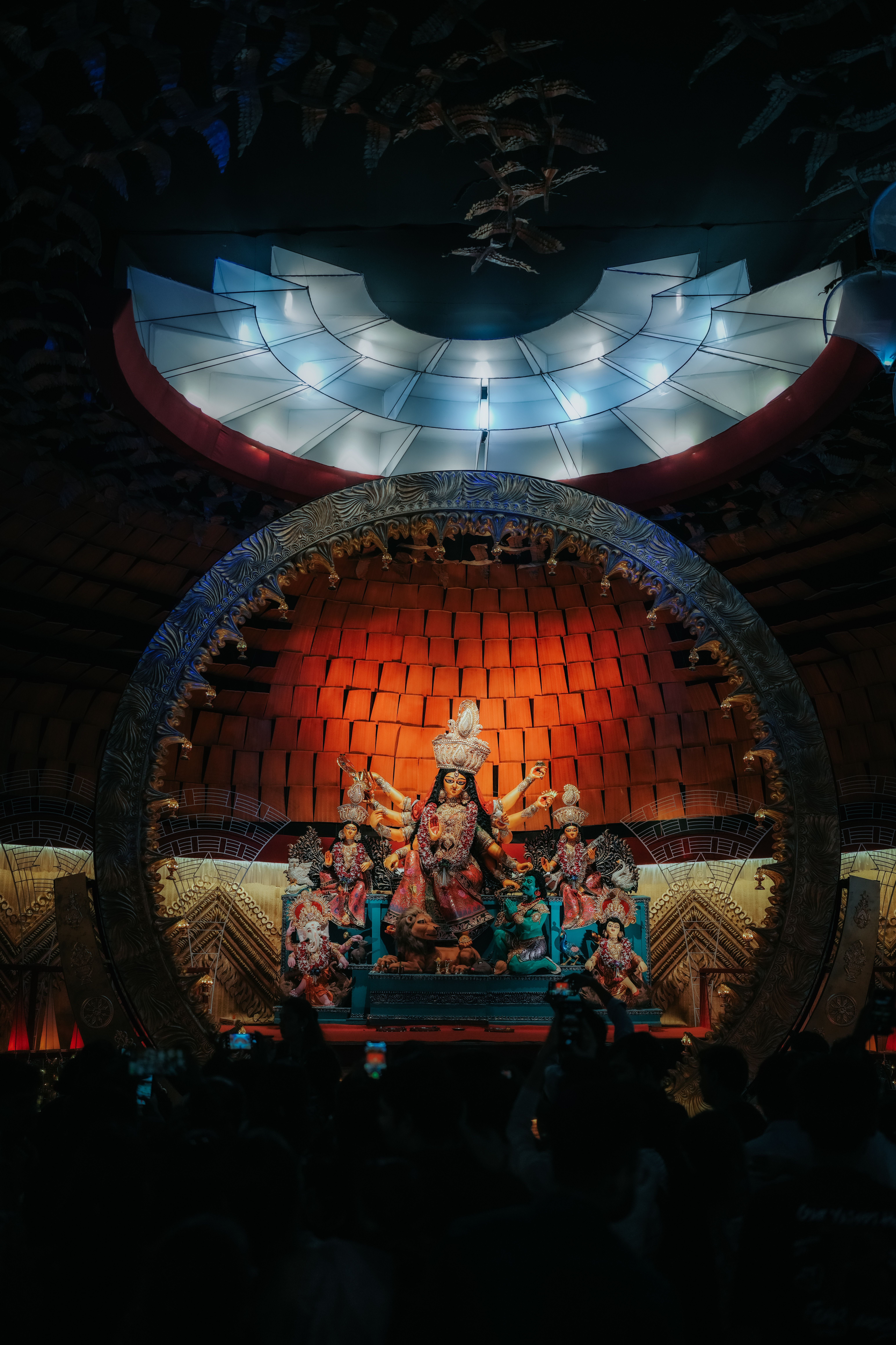 Vibrant Celebration of Hindu Goddess Durga · Free Stock Photo