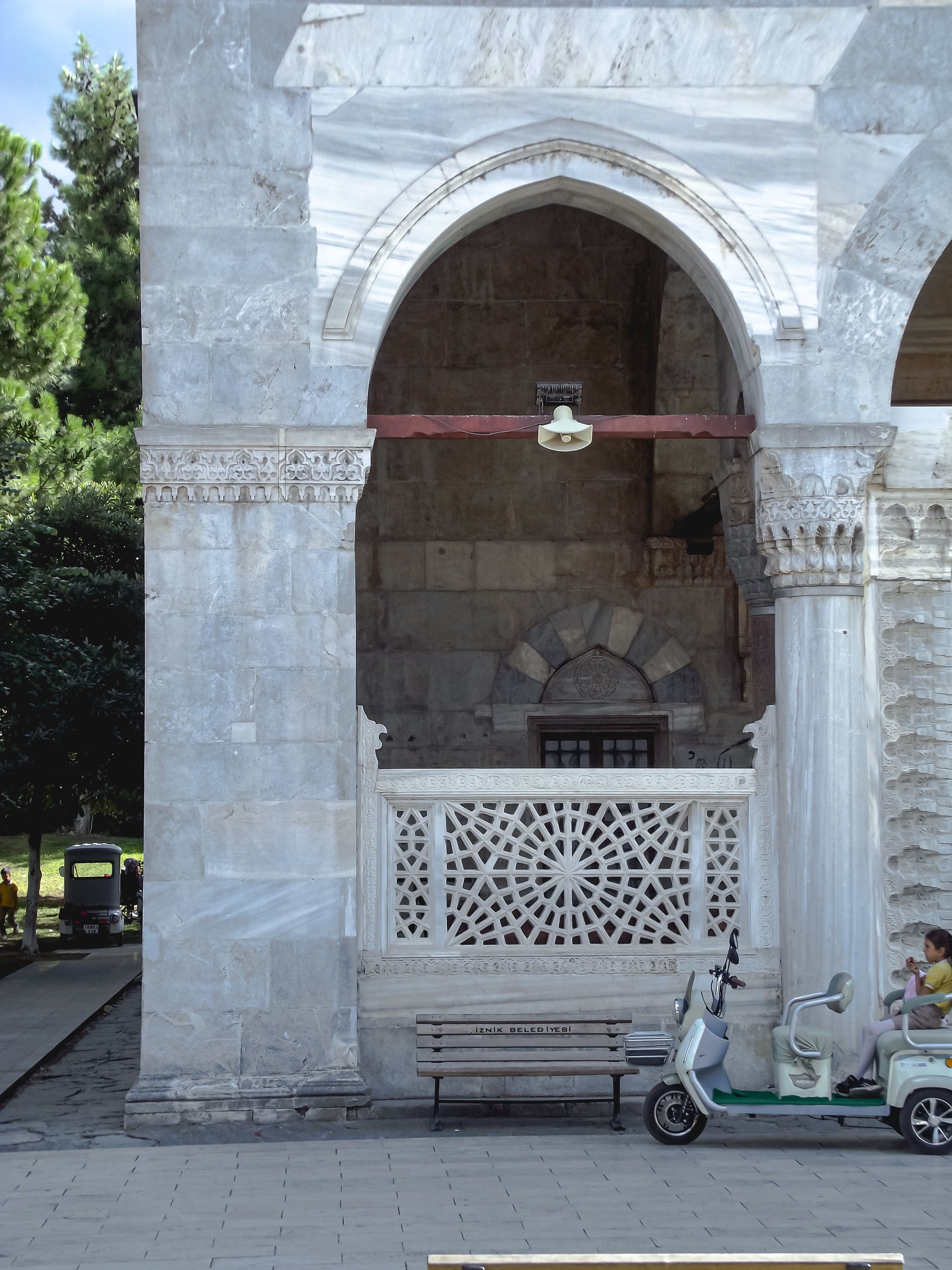 Historic Marble Archway with Scooter Entrance · Free Stock Photo