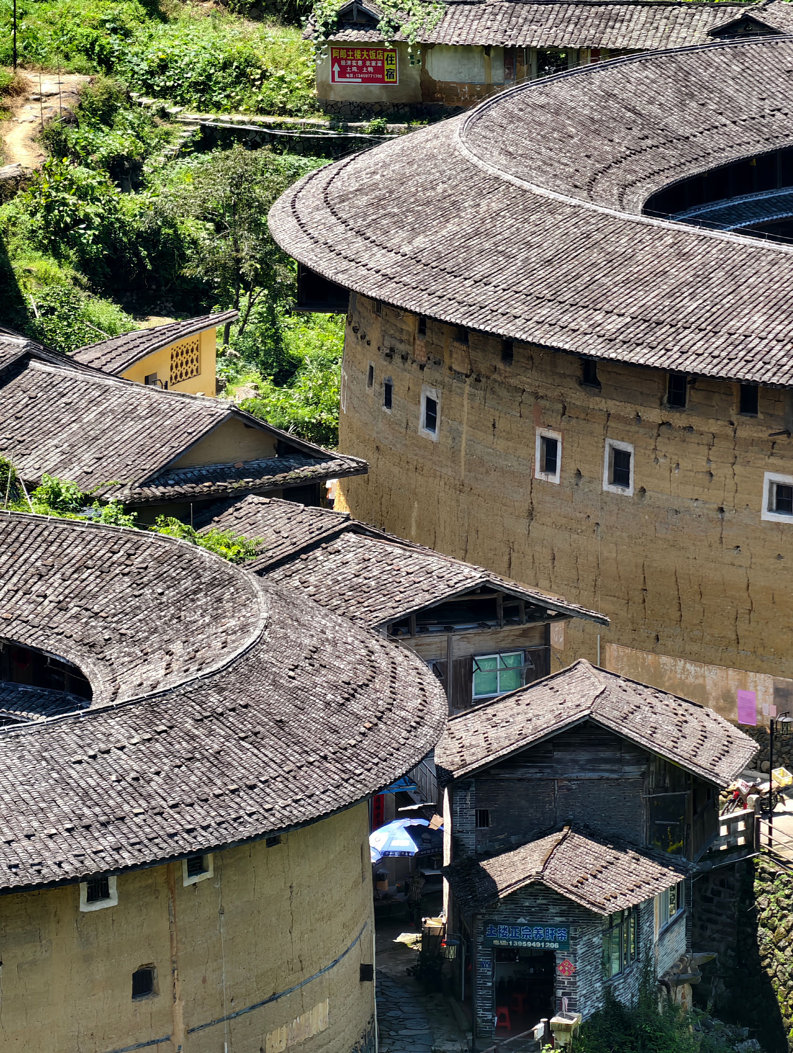 Aerial View of Fujian Tulou Earth Buildings · Free Stock Photo