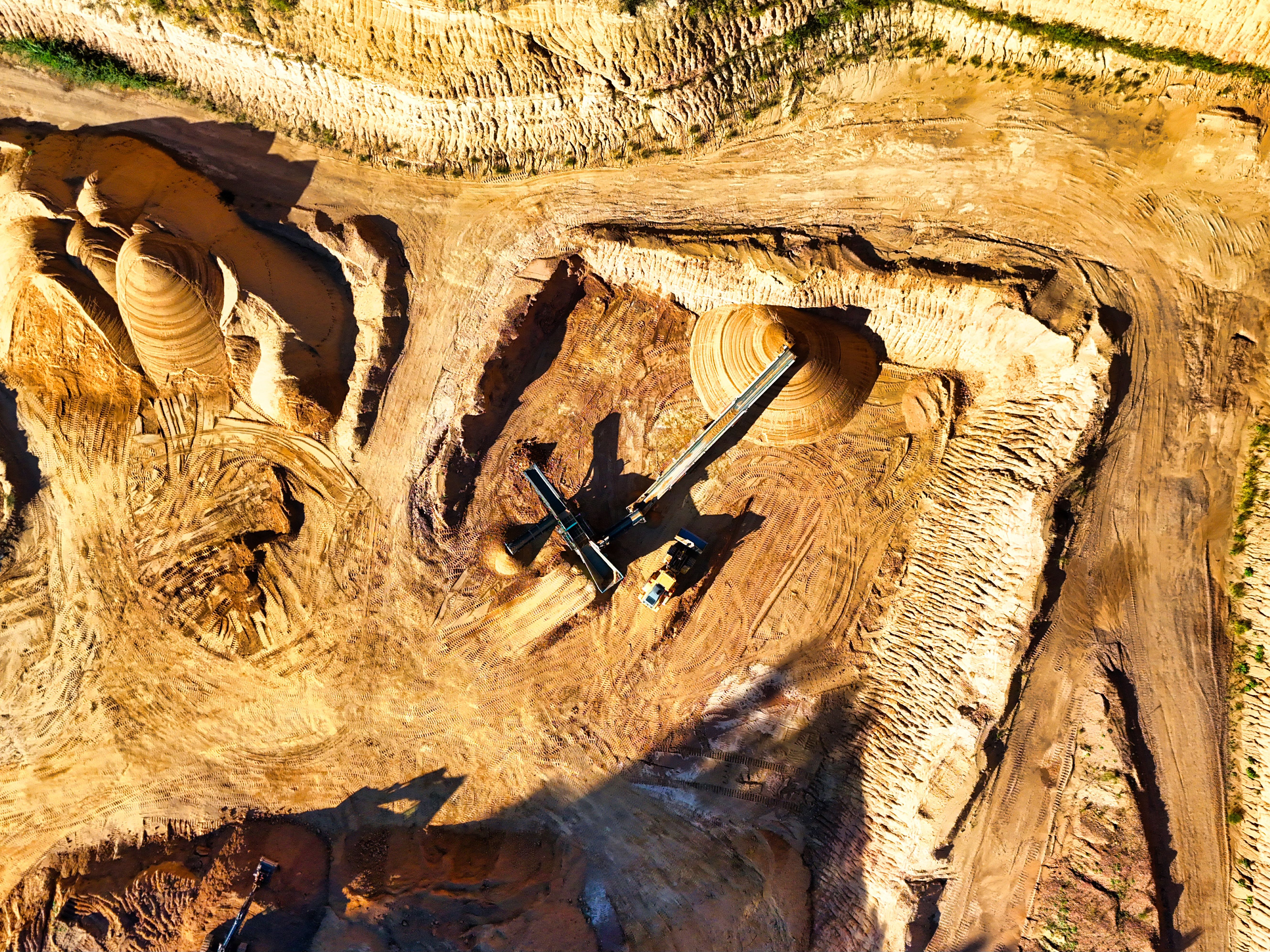 Aerial View of Large Open-Pit Mining Operation · Free Stock Photo