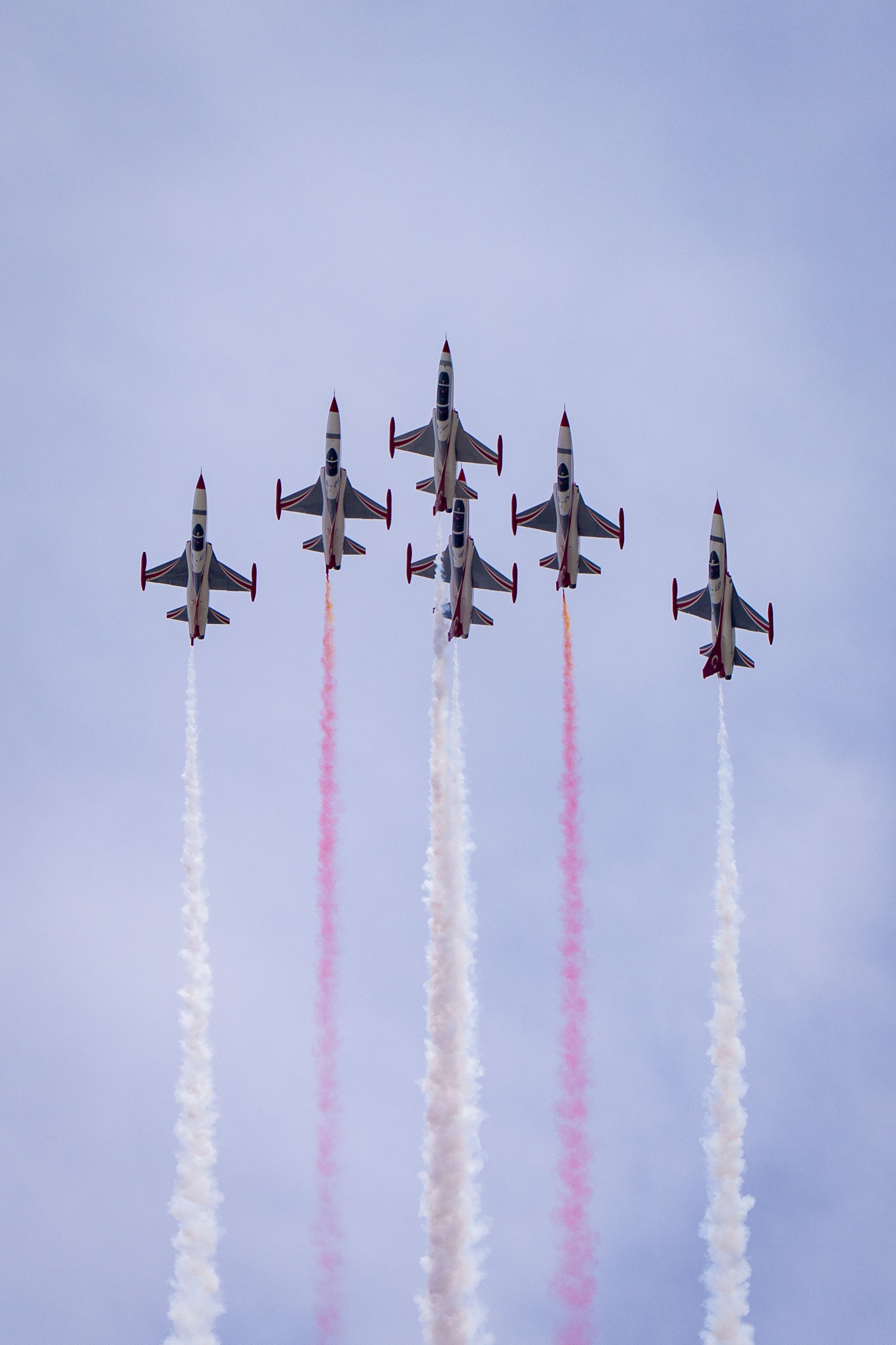 Aerial Display of Fighter Jets in Formation · Free Stock Photo
