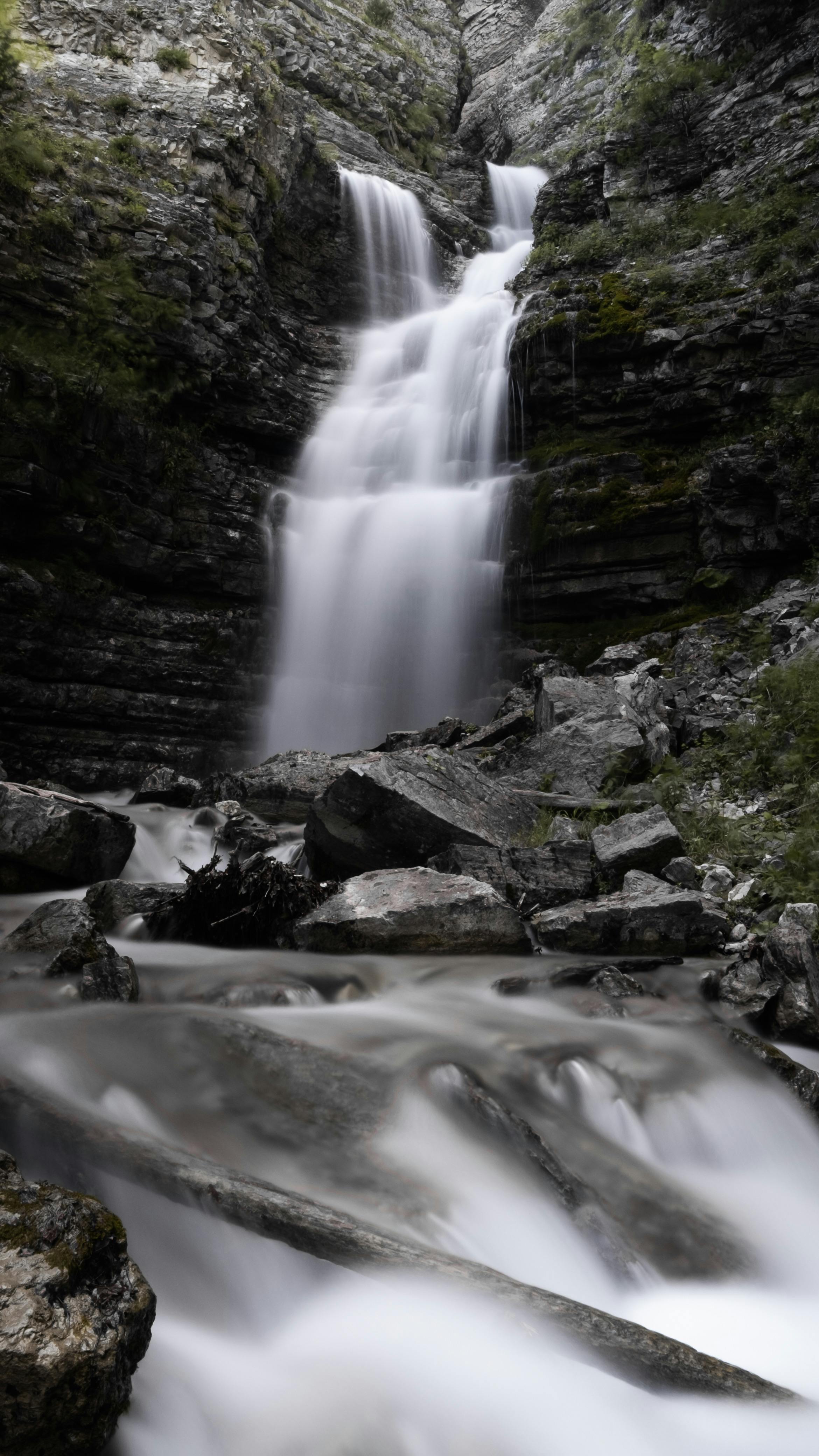 Waterfall Natural Green Scene Photos, Download The BEST Free Waterfall ...