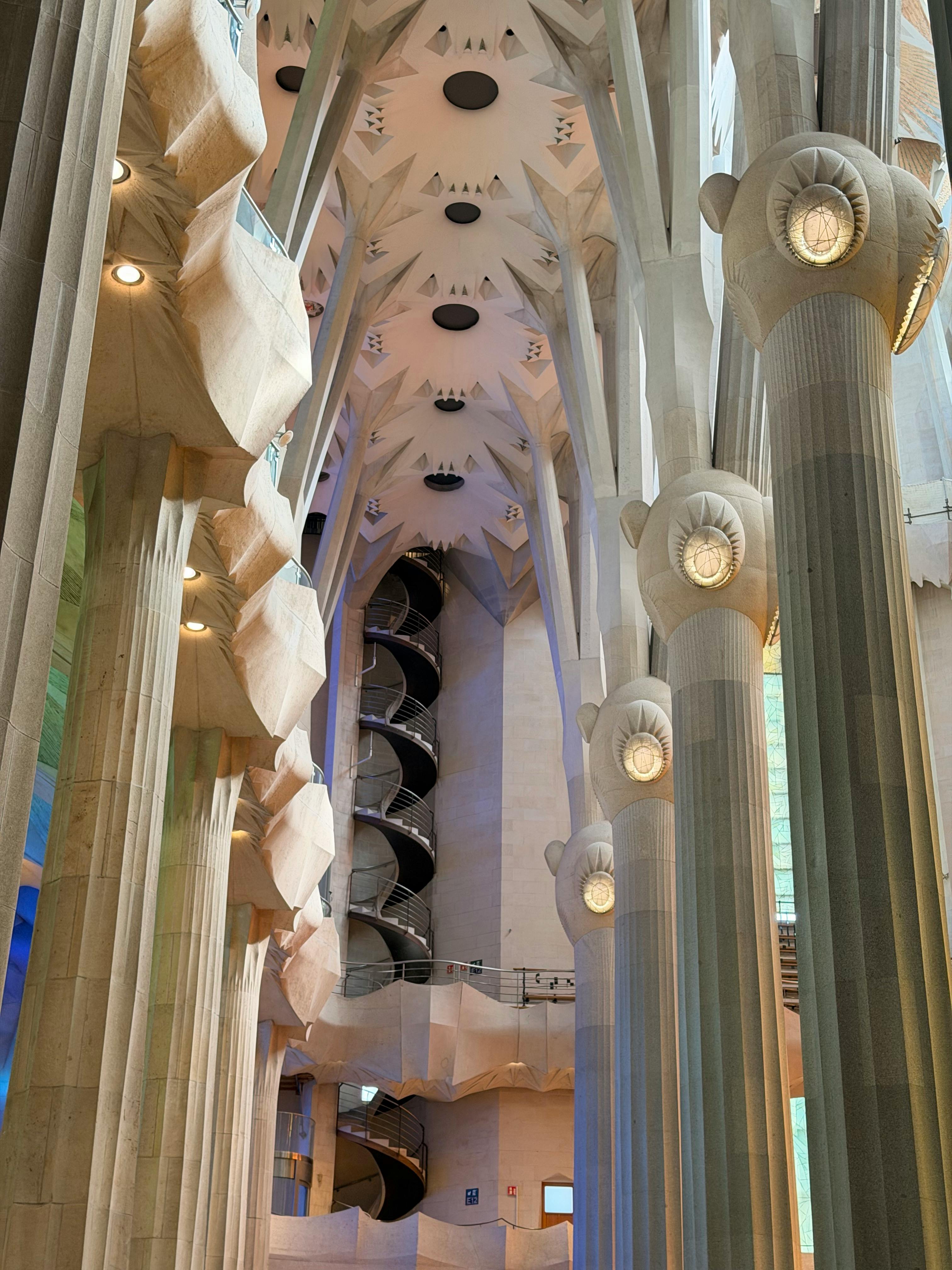 Interior of Sagrada Família Basilica in Barcelona · Free Stock Photo