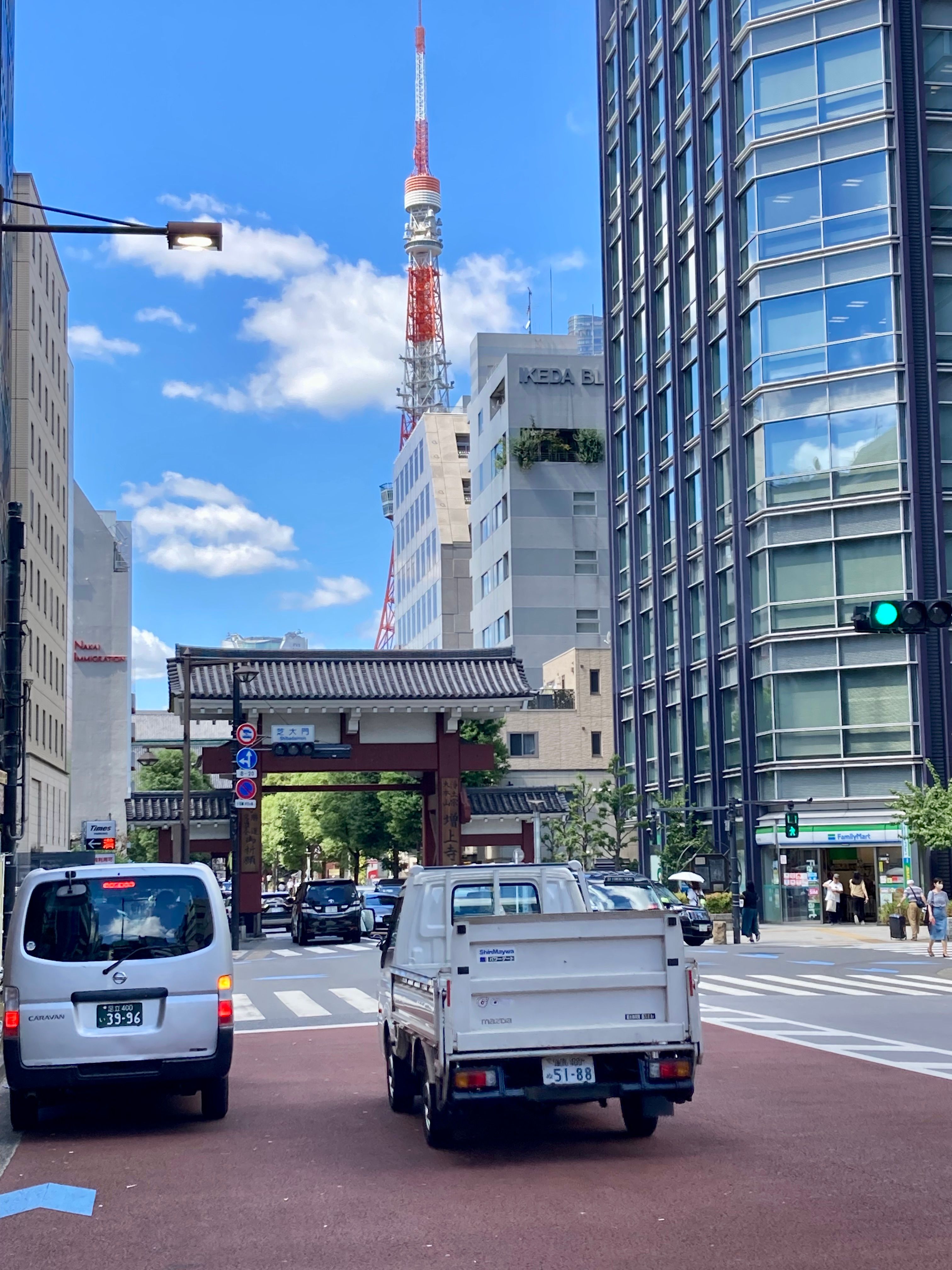 Tokyo City Street with Tokyo Tower in View · Free Stock Photo
