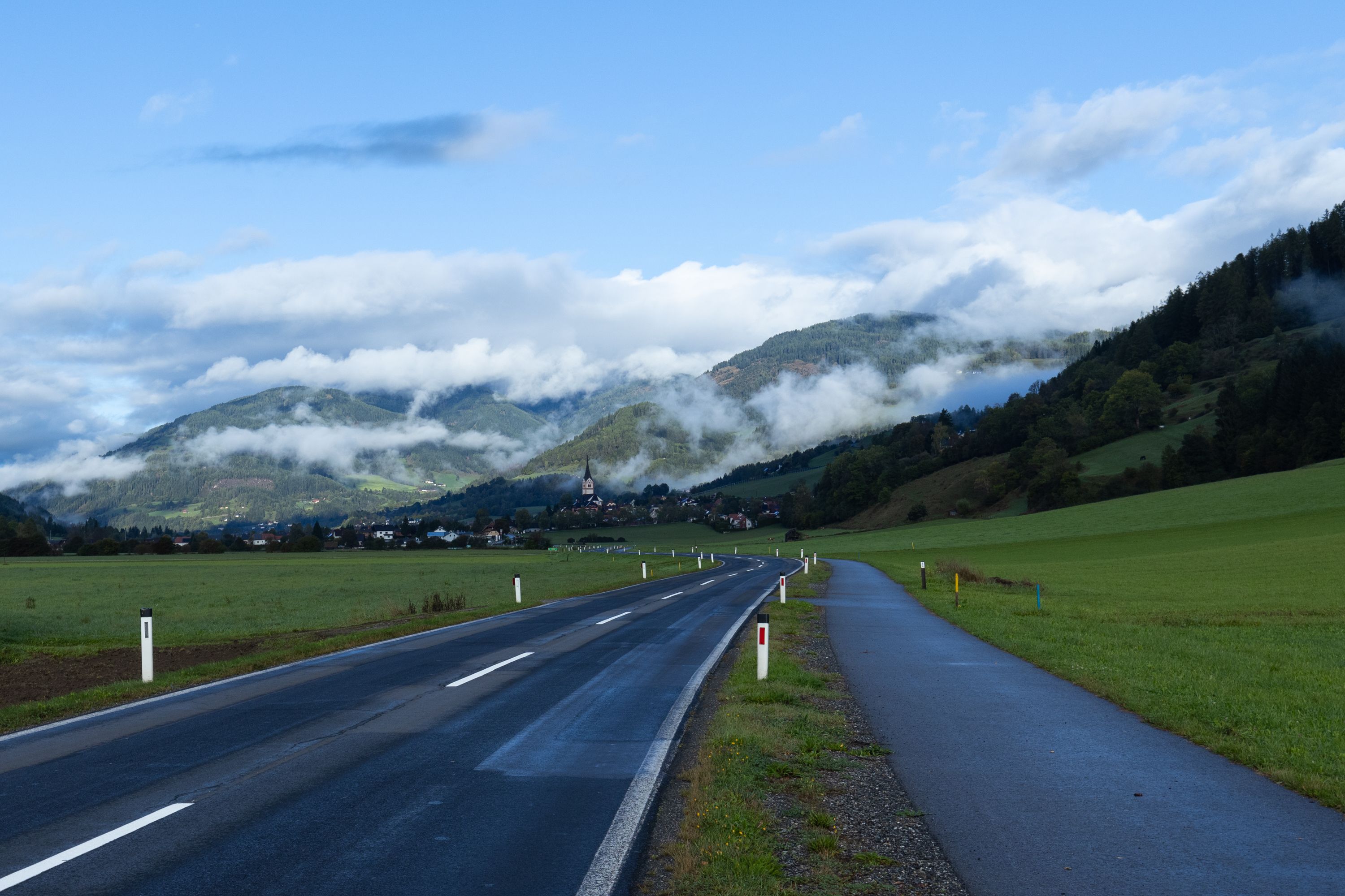 Scenic Alpine Road in Austrian Countryside · Free Stock Photo