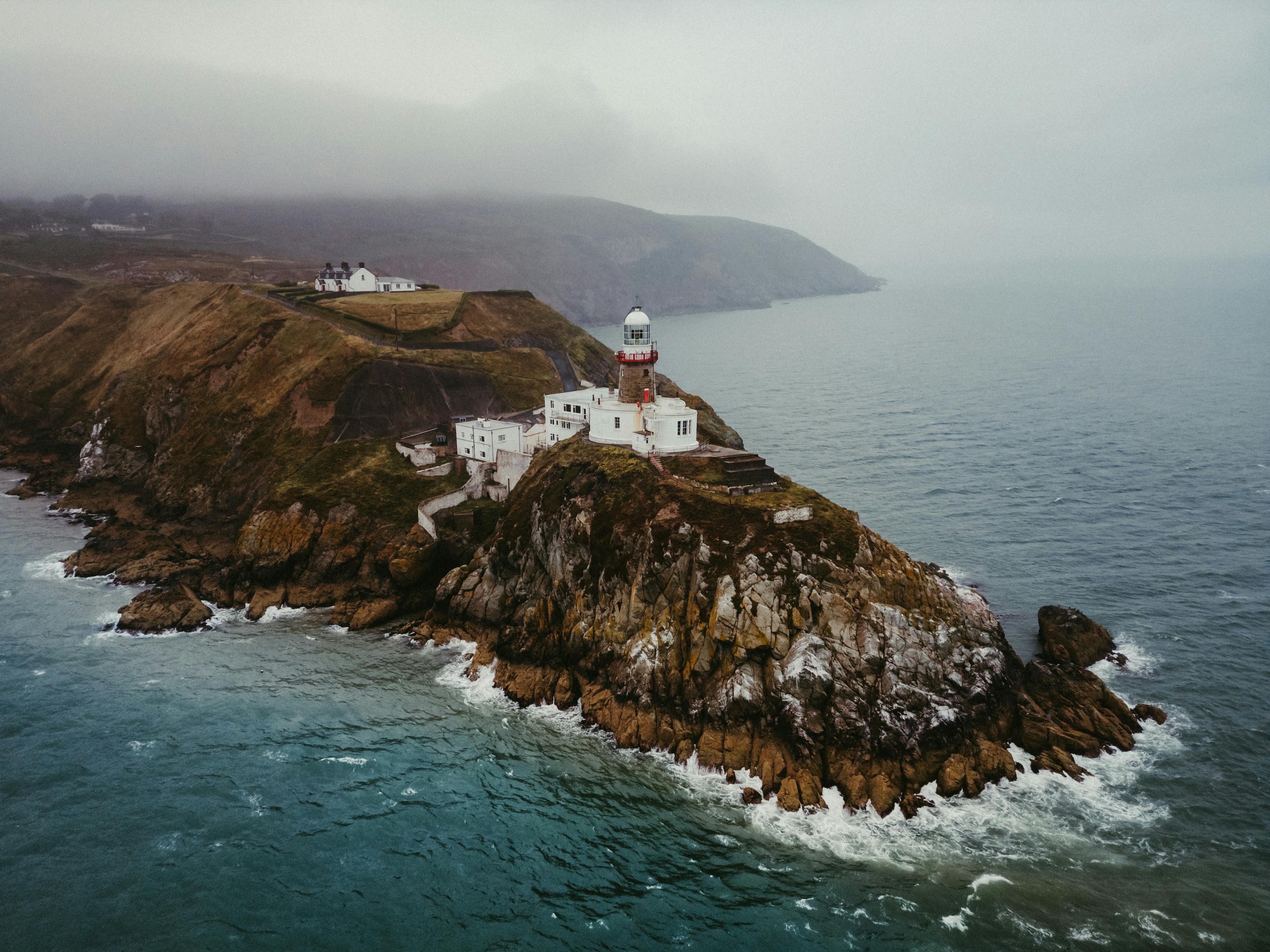 Majestic Aerial View of Howth Lighthouse, Ireland · Free Stock Photo
