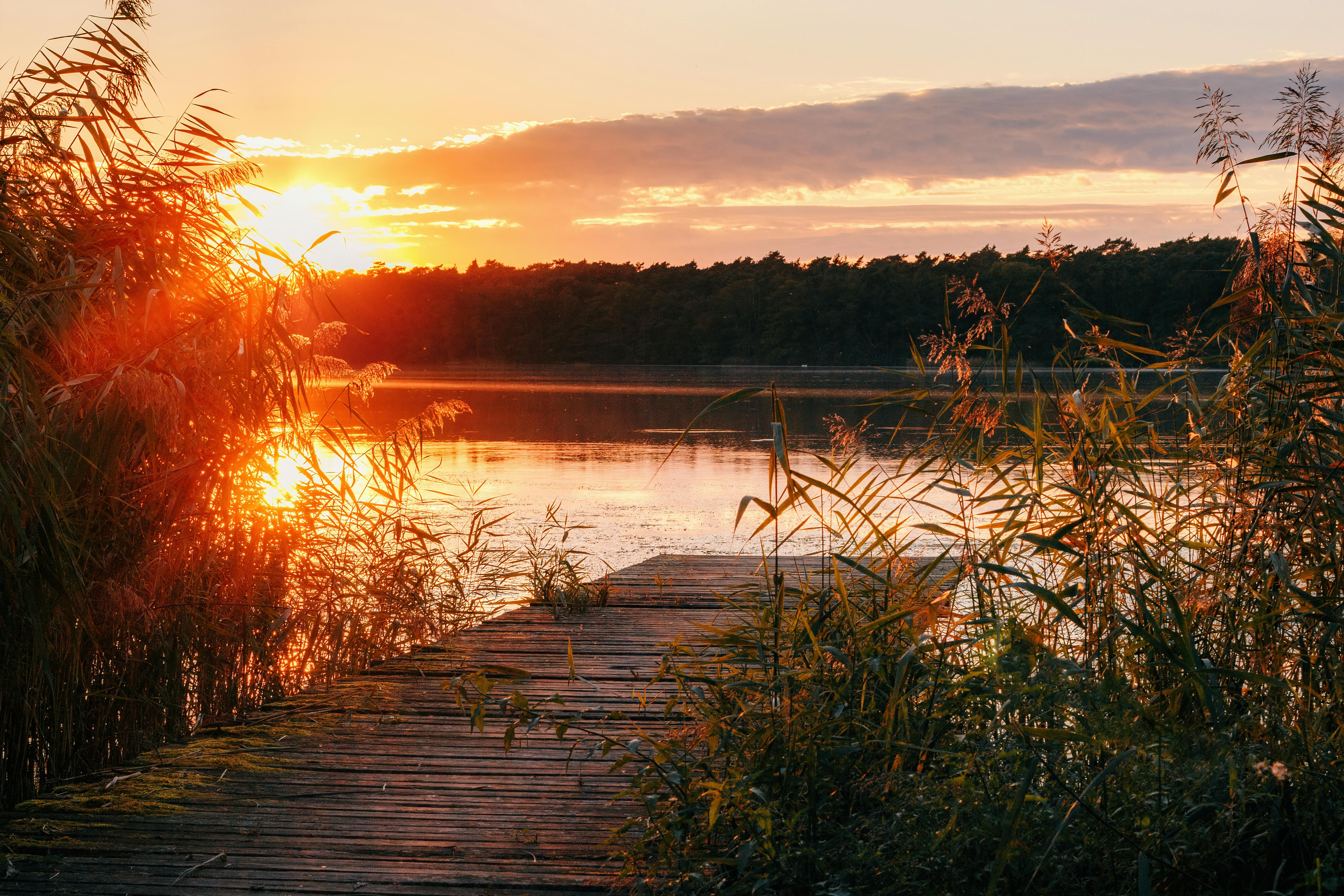Sunset Over Lake in Licheń Stary, Poland · Free Stock Photo