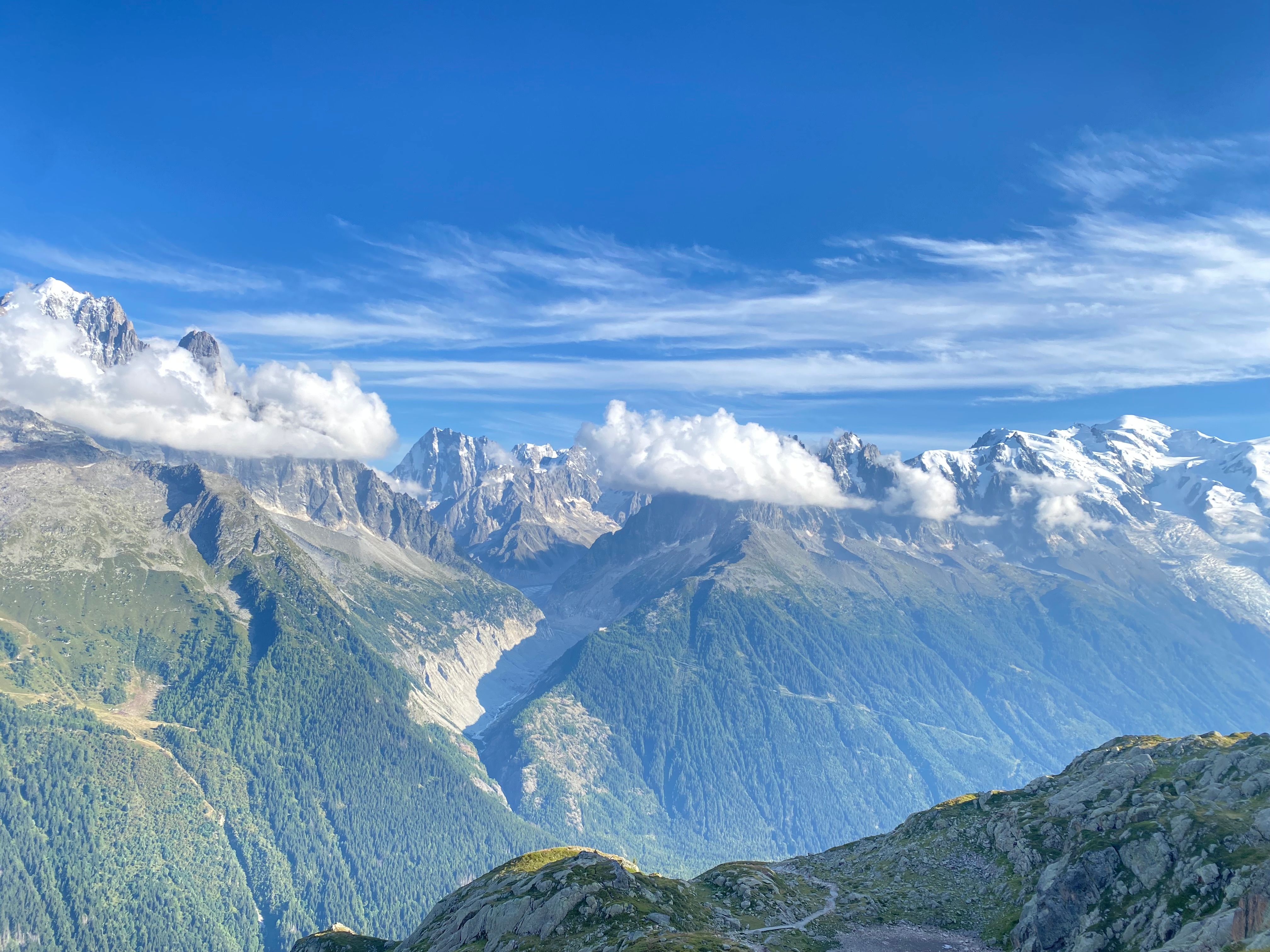 Scenic View of Mont Blanc Massif Mountains · Free Stock Photo