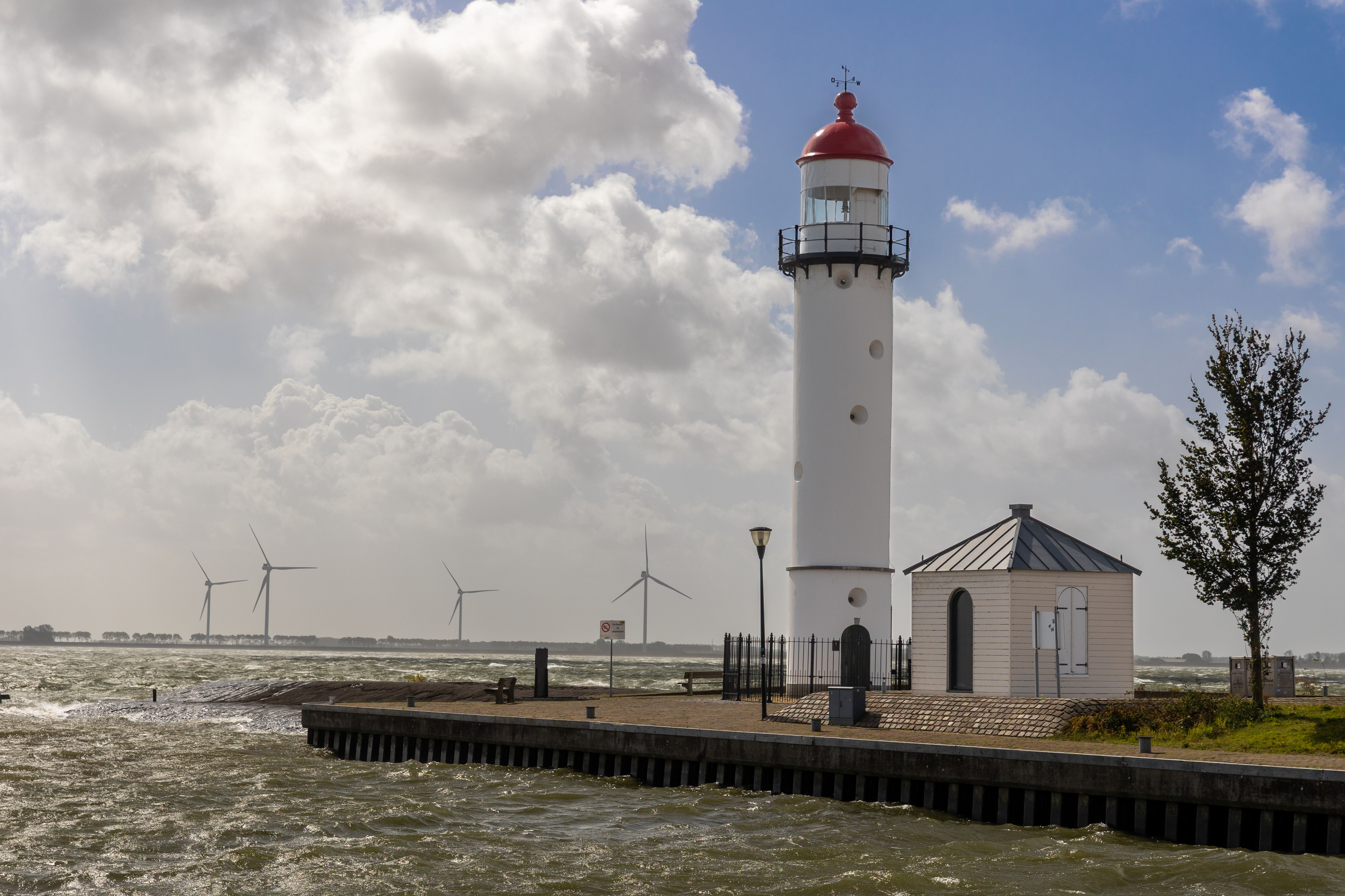 Historic Lighthouse by Windy Waterfront in Hellevoetsluis · Free Stock ...