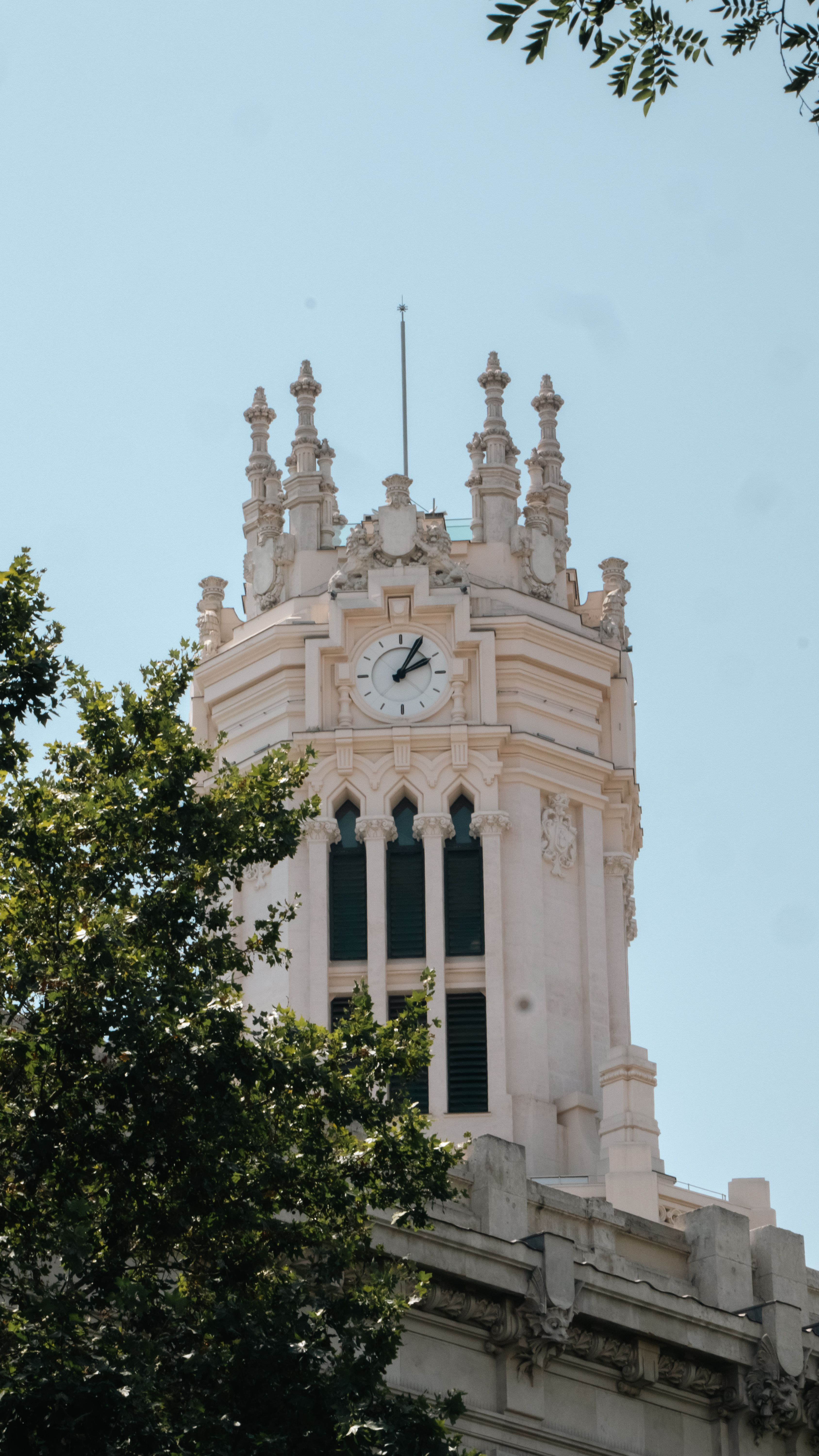 Neo-Gothic Clock Tower in Madrid · Free Stock Photo