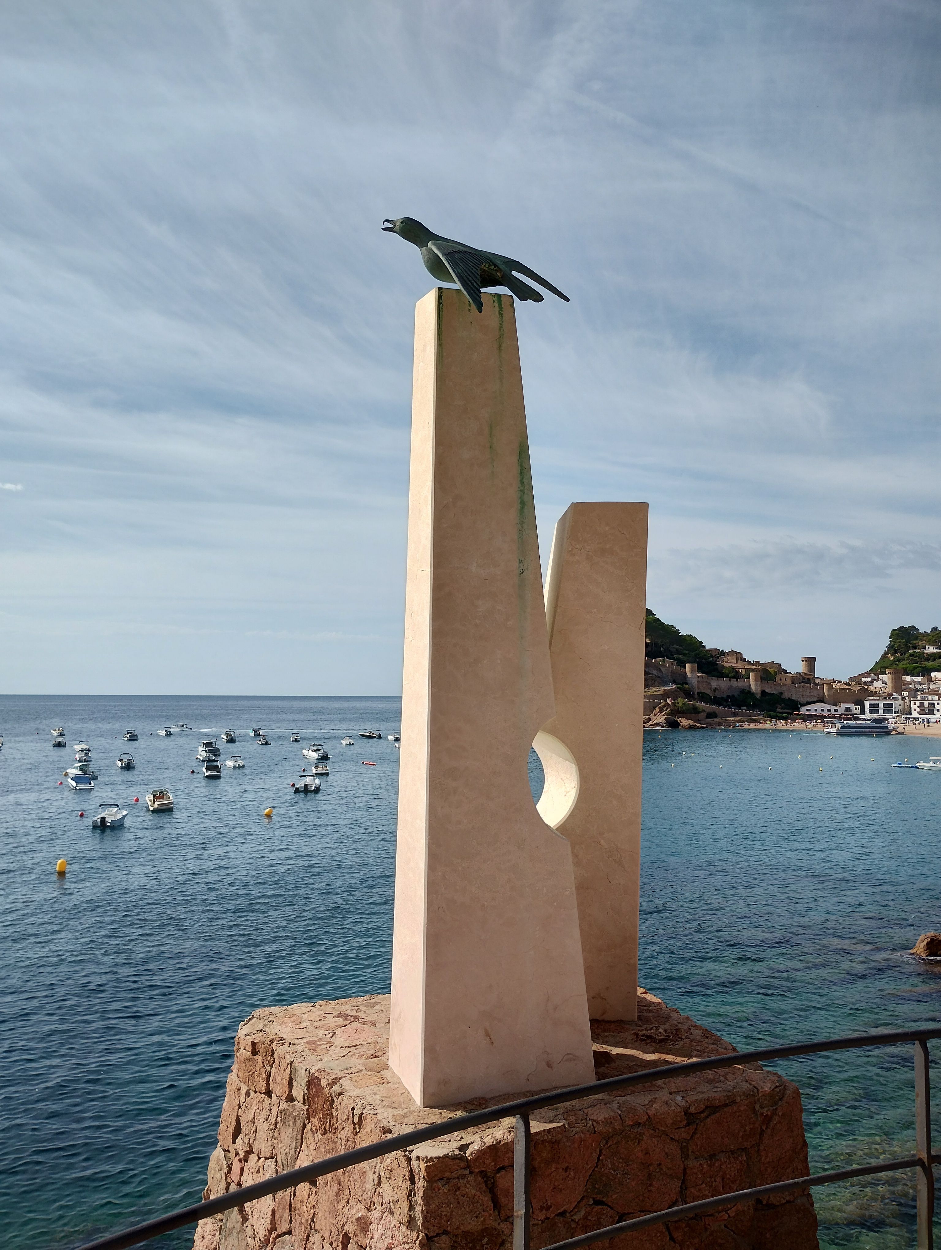 Sculpture Overlooking Mediterranean Waters in Spain · Free Stock Photo