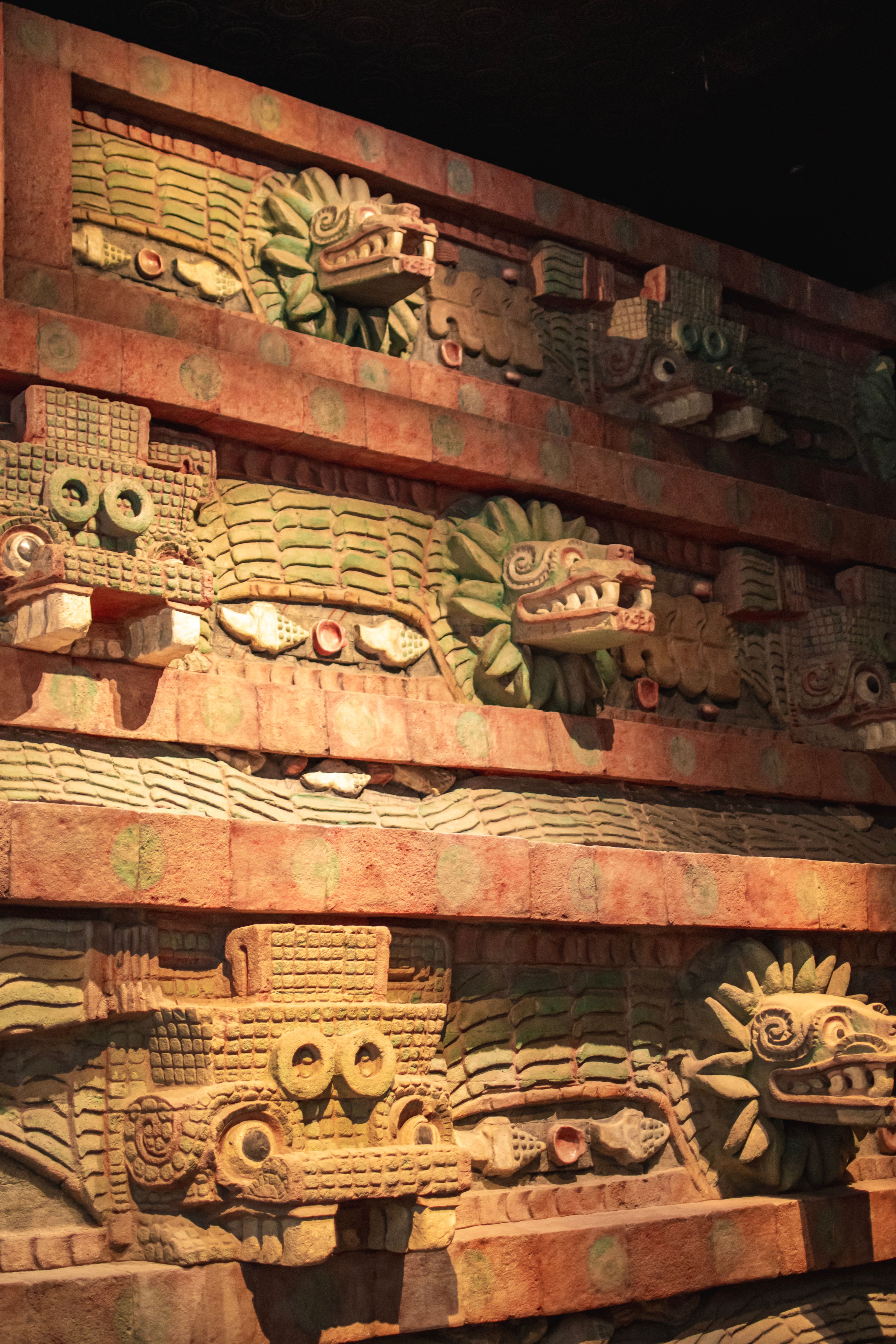 Ancient Aztec Wall Carvings in Mexico City · Free Stock Photo