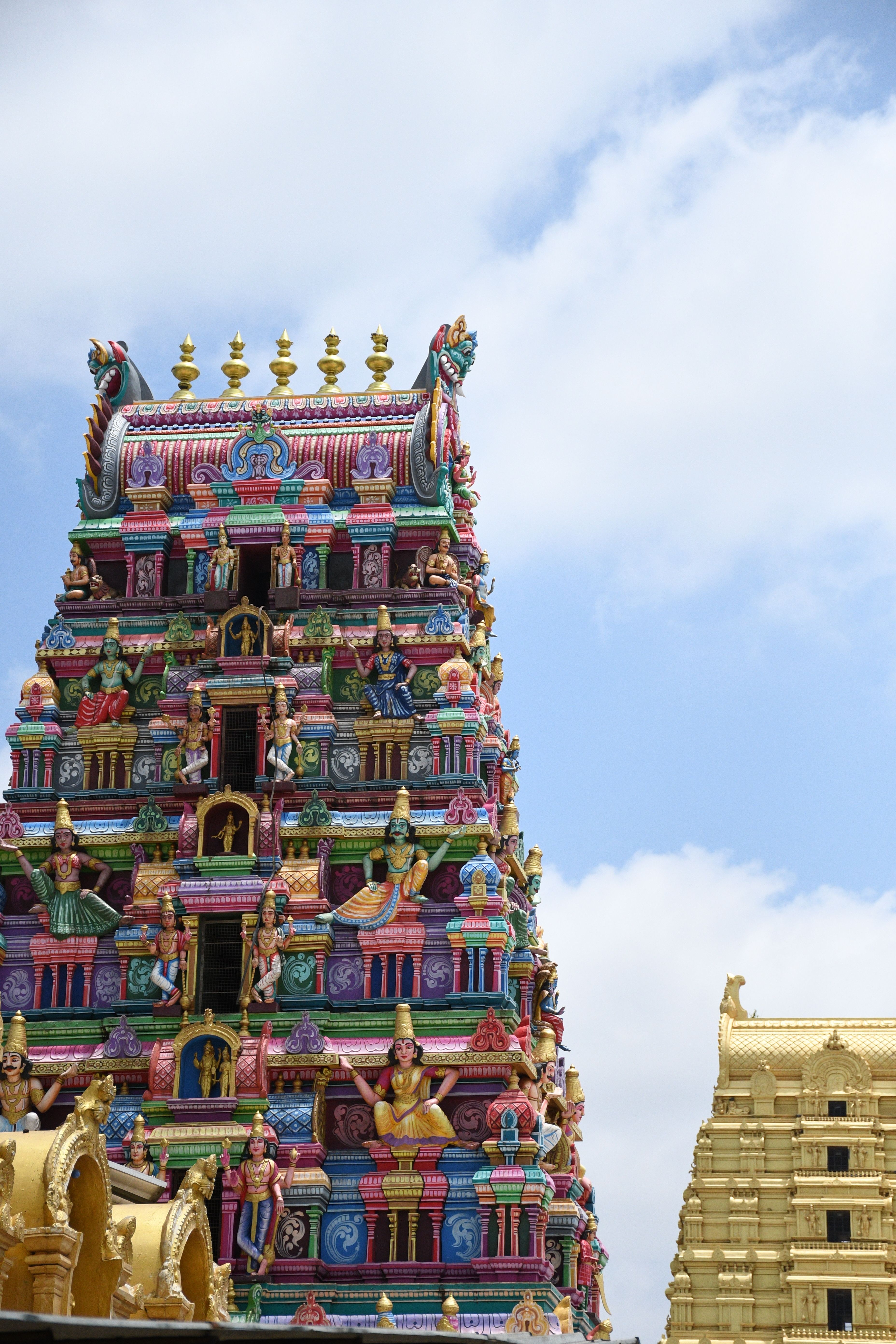 Colorful Hindu Temple Tower Under Blue Sky · Free Stock Photo