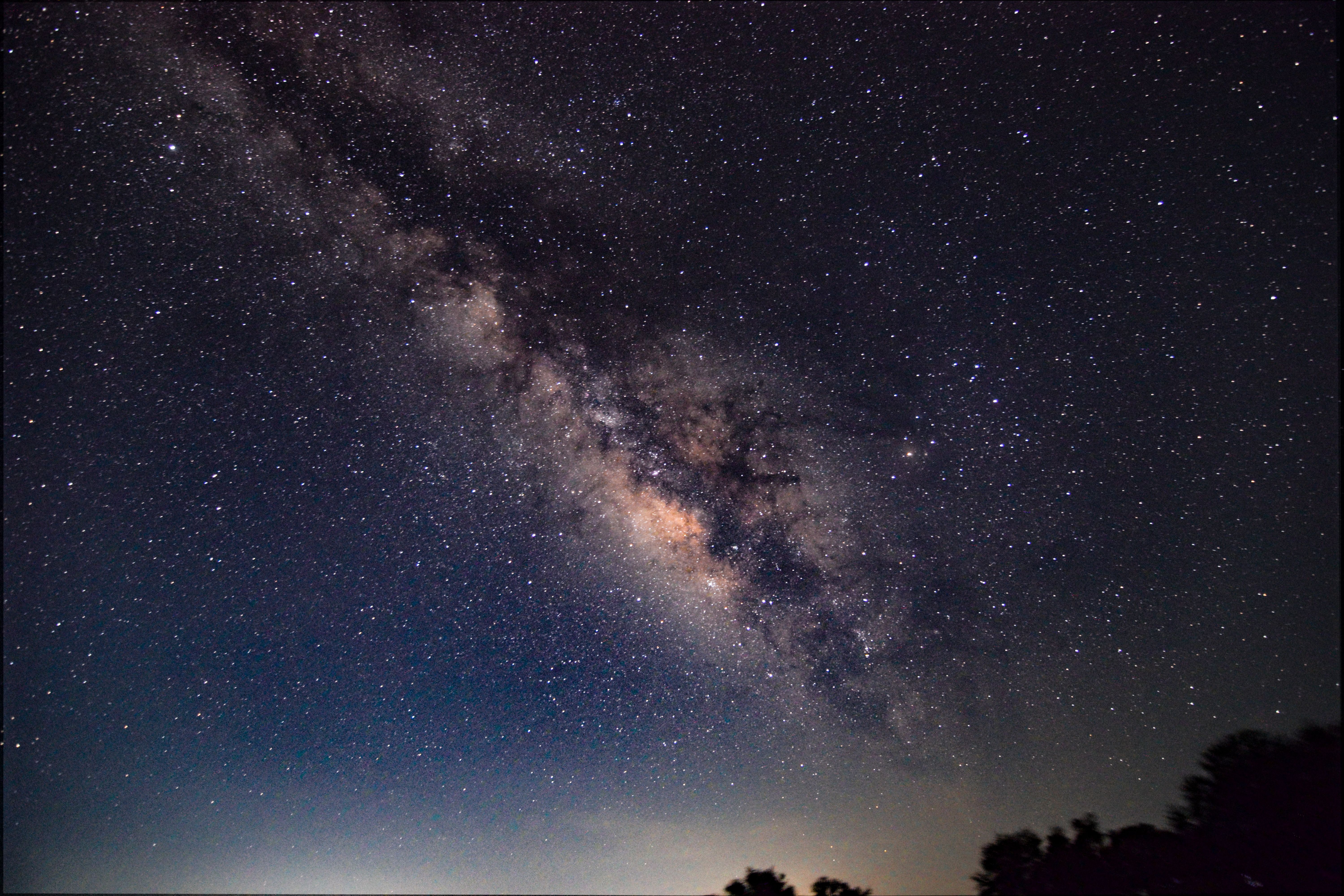 Sky Filled with Stars and Milky Way Visible at Night · Free Stock Photo