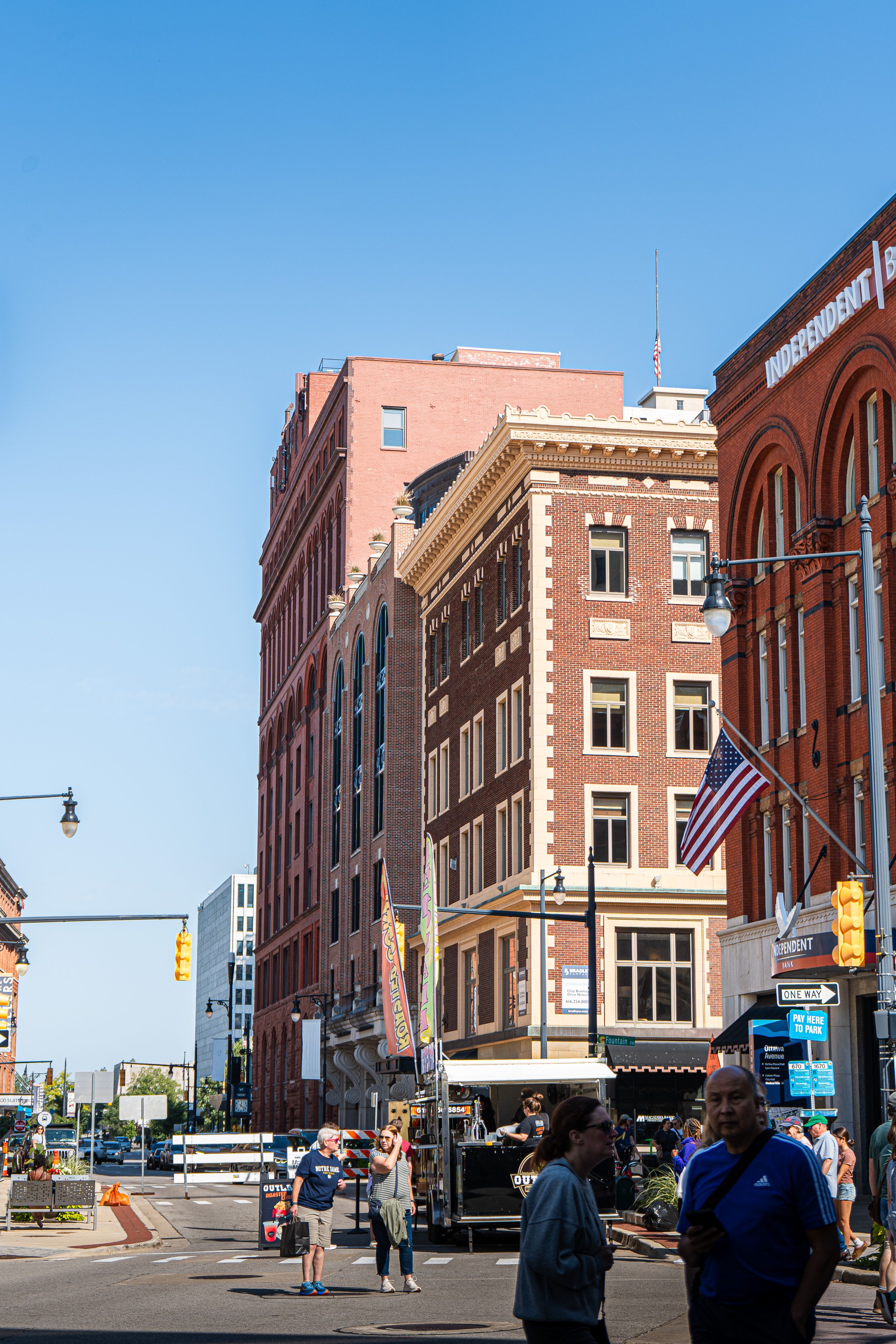 Classic Brick Facade Buildings in Grand Rapids · Free Stock Photo