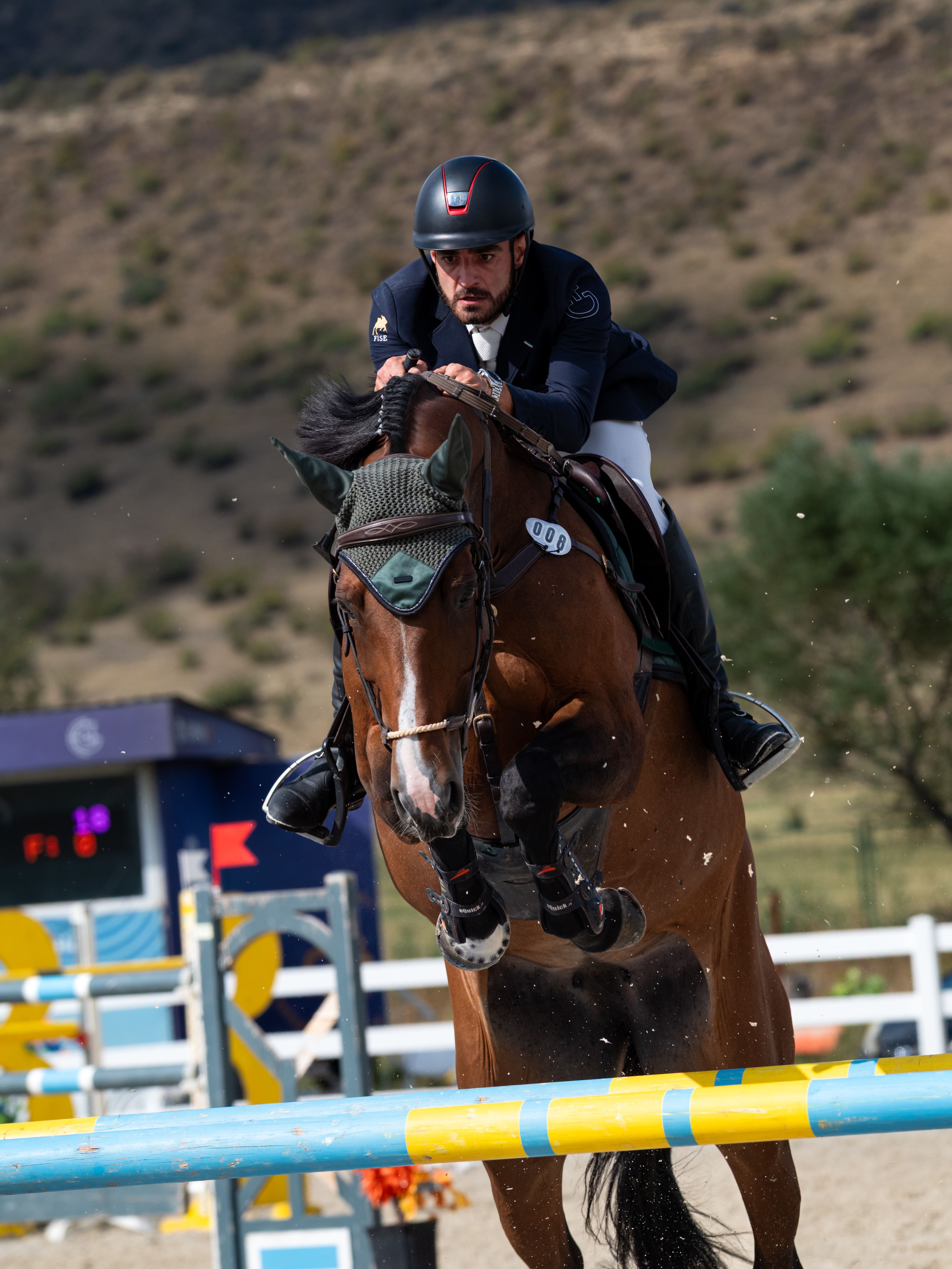 Equestrian Jumping Event with Skilled Rider · Free Stock Photo