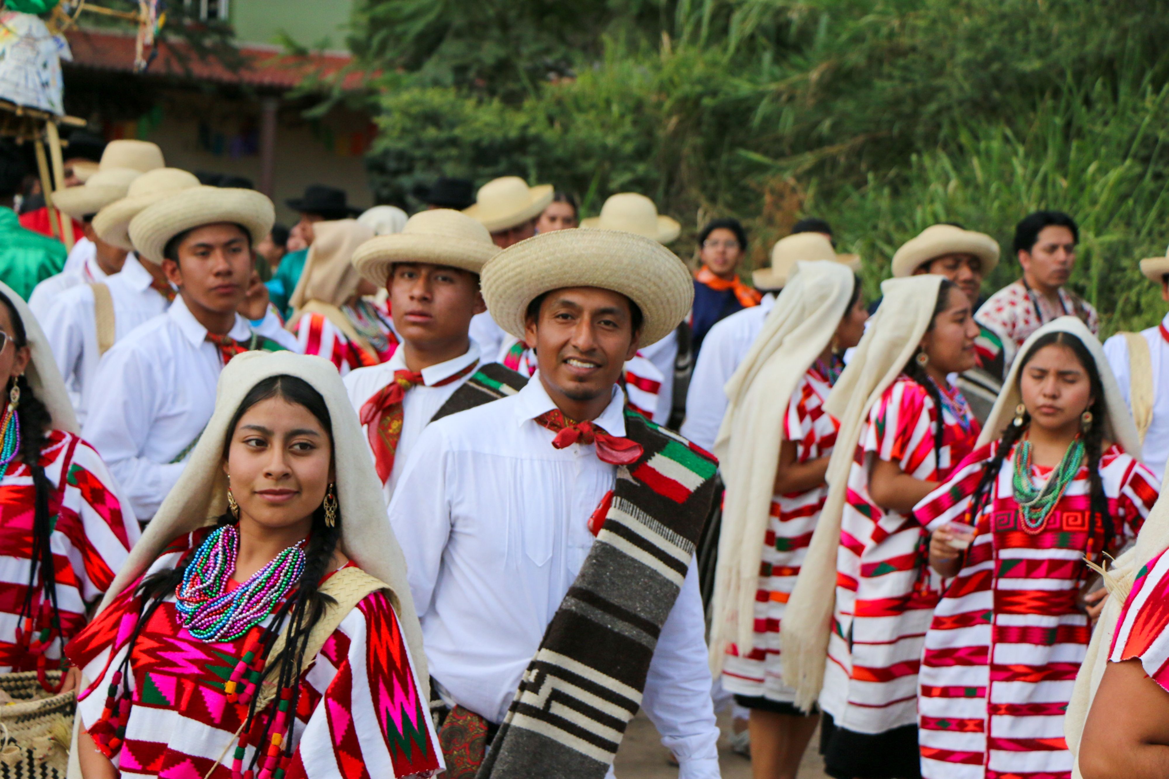 Traditional Mexican Festival Parade with Locals · Free Stock Photo