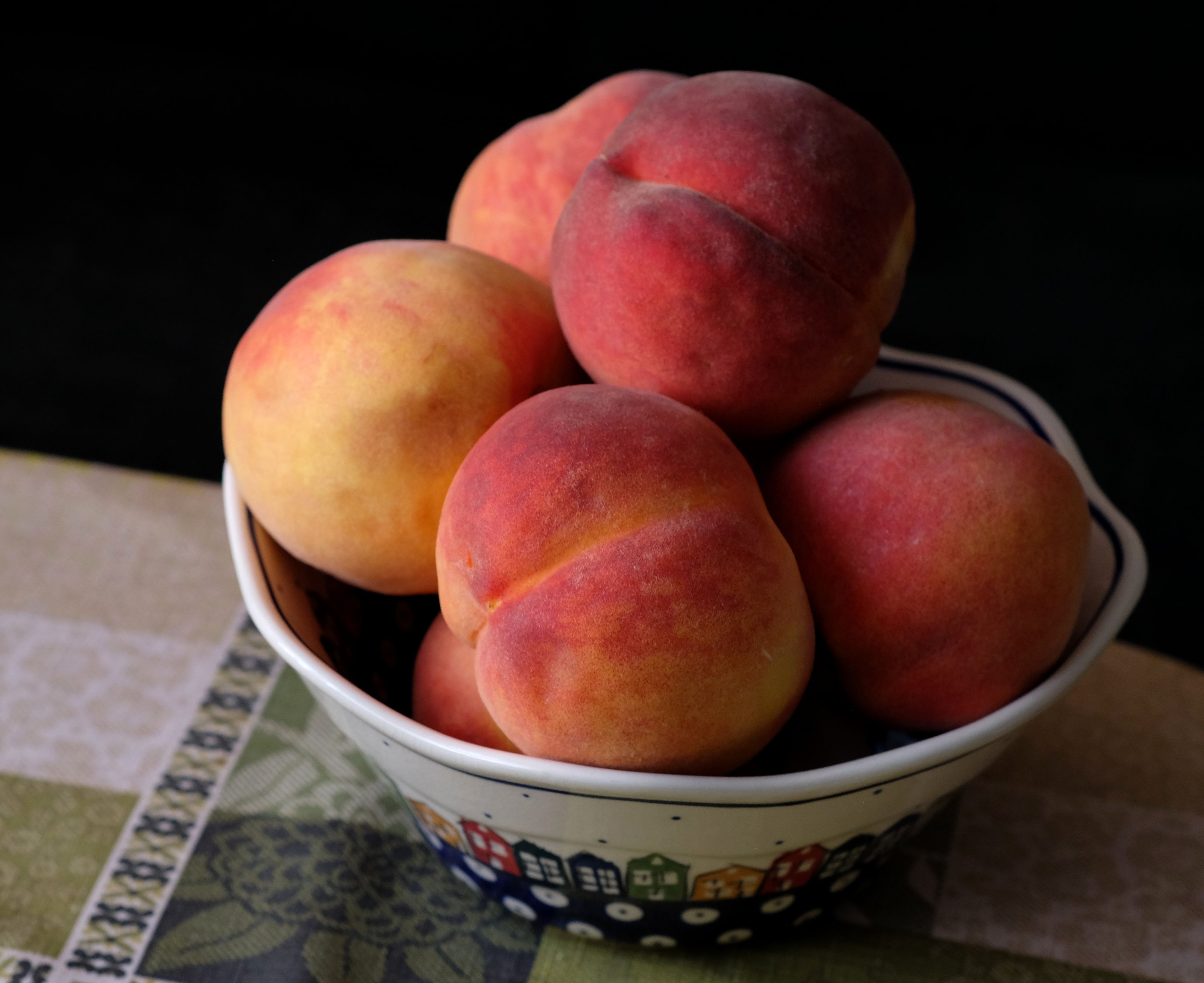 Bowl of Fresh Ripe Peaches on Table · Free Stock Photo