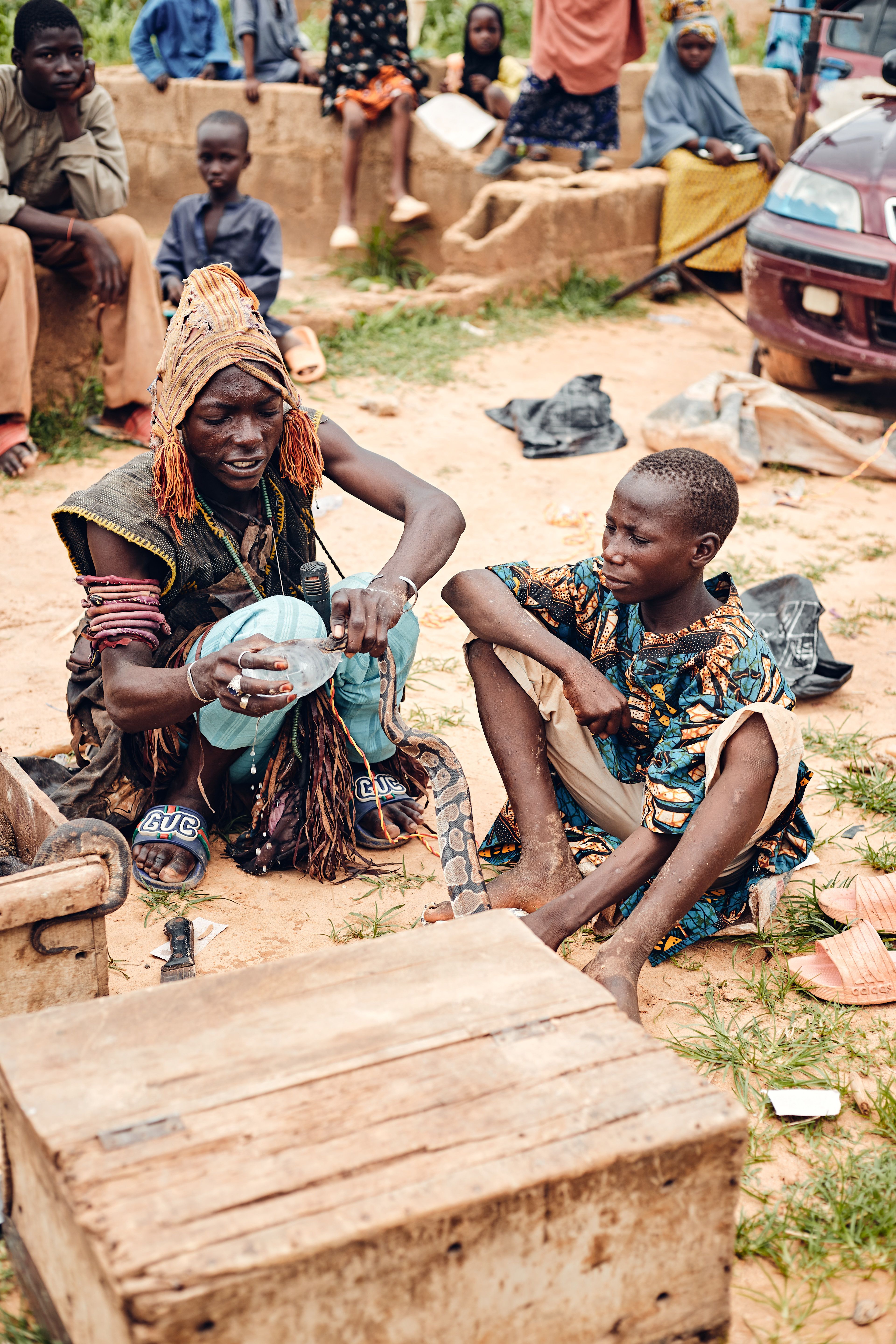 Traditional Craftsmanship in African Marketplace · Free Stock Photo
