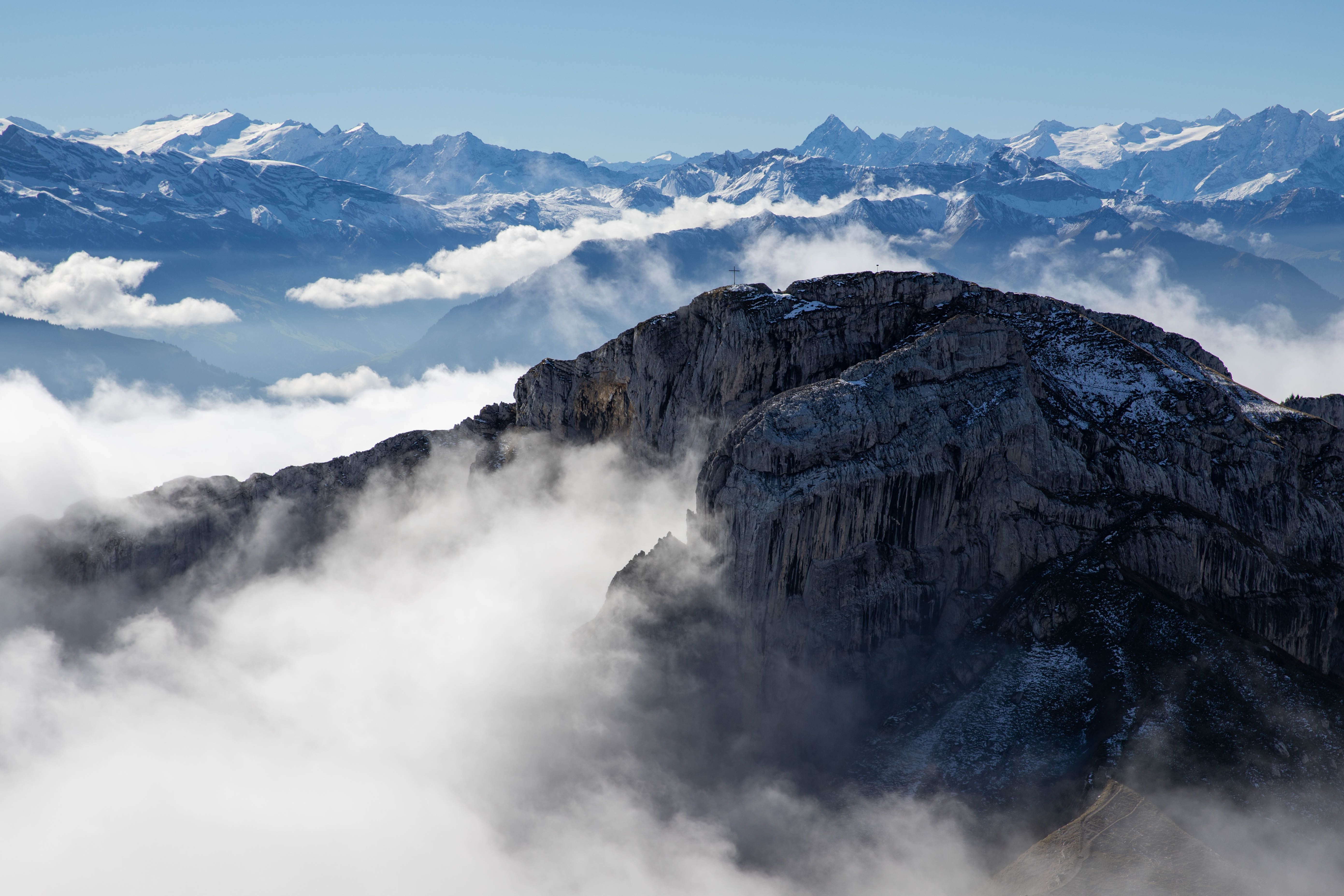 Majestic Swiss Alps Mountain Range View · Free Stock Photo