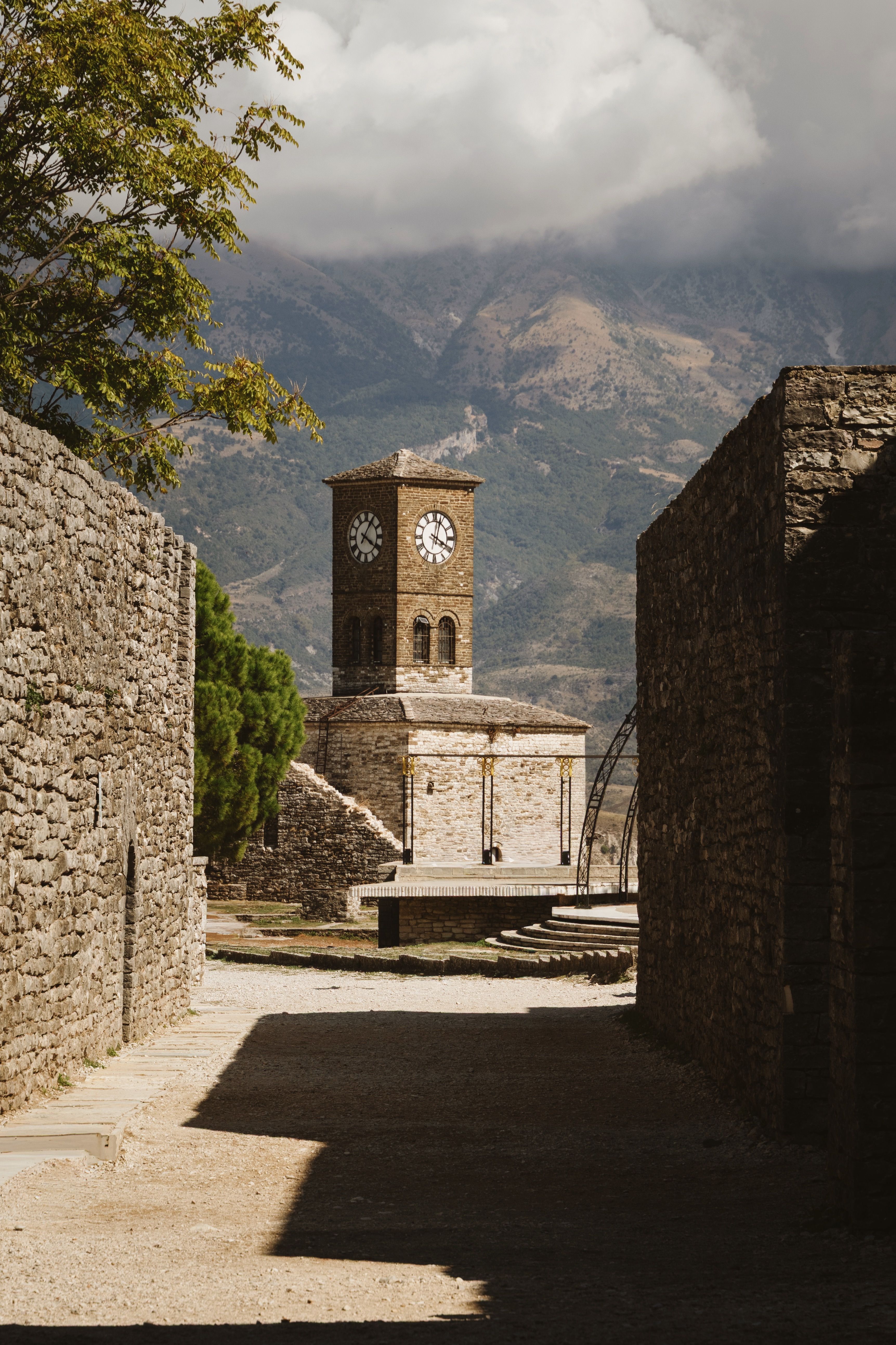 Gjirokaster Castle Clock Tower in Albania · Free Stock Photo