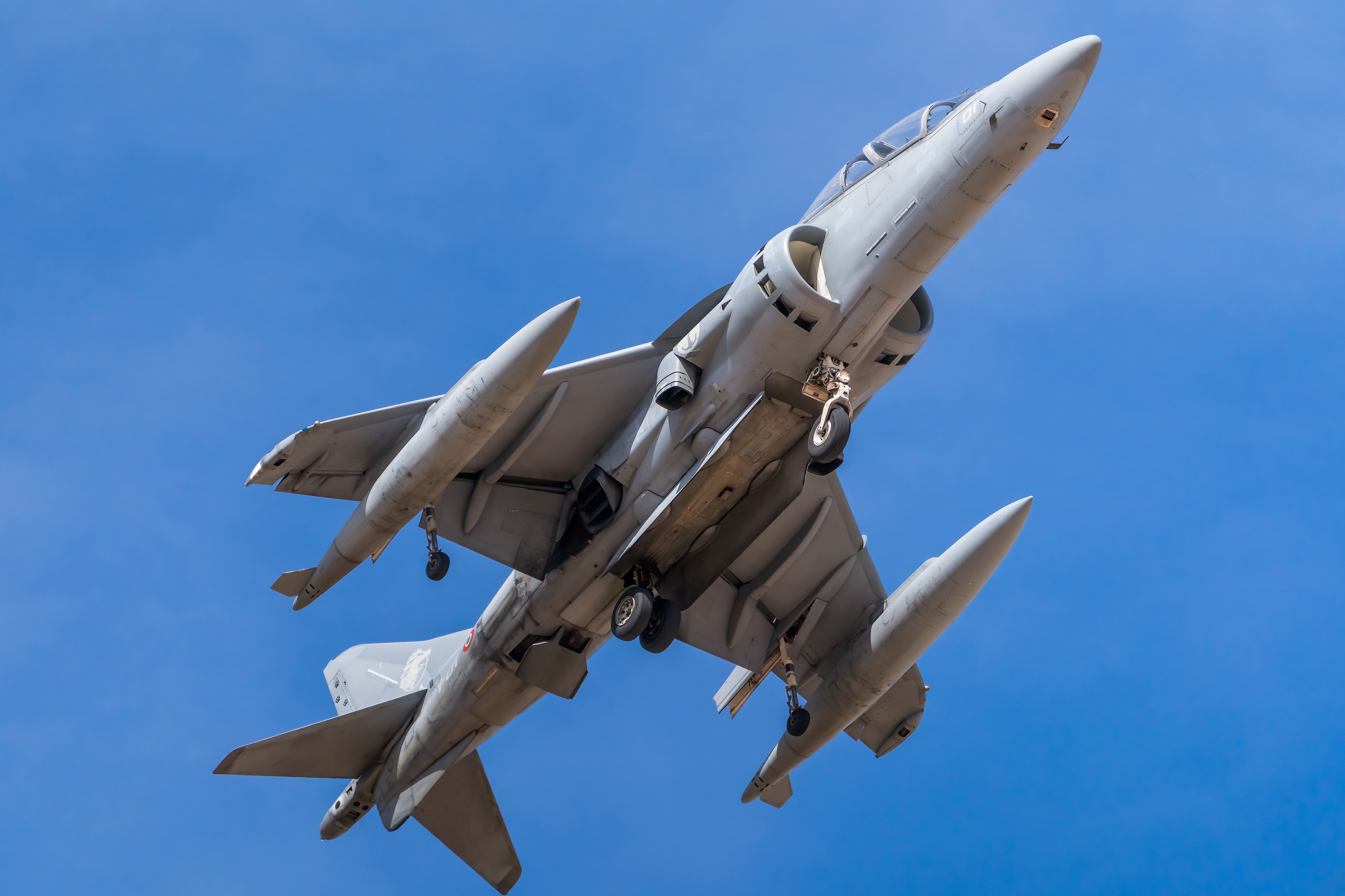 Fighter Jet in Flight Against Blue Sky · Free Stock Photo