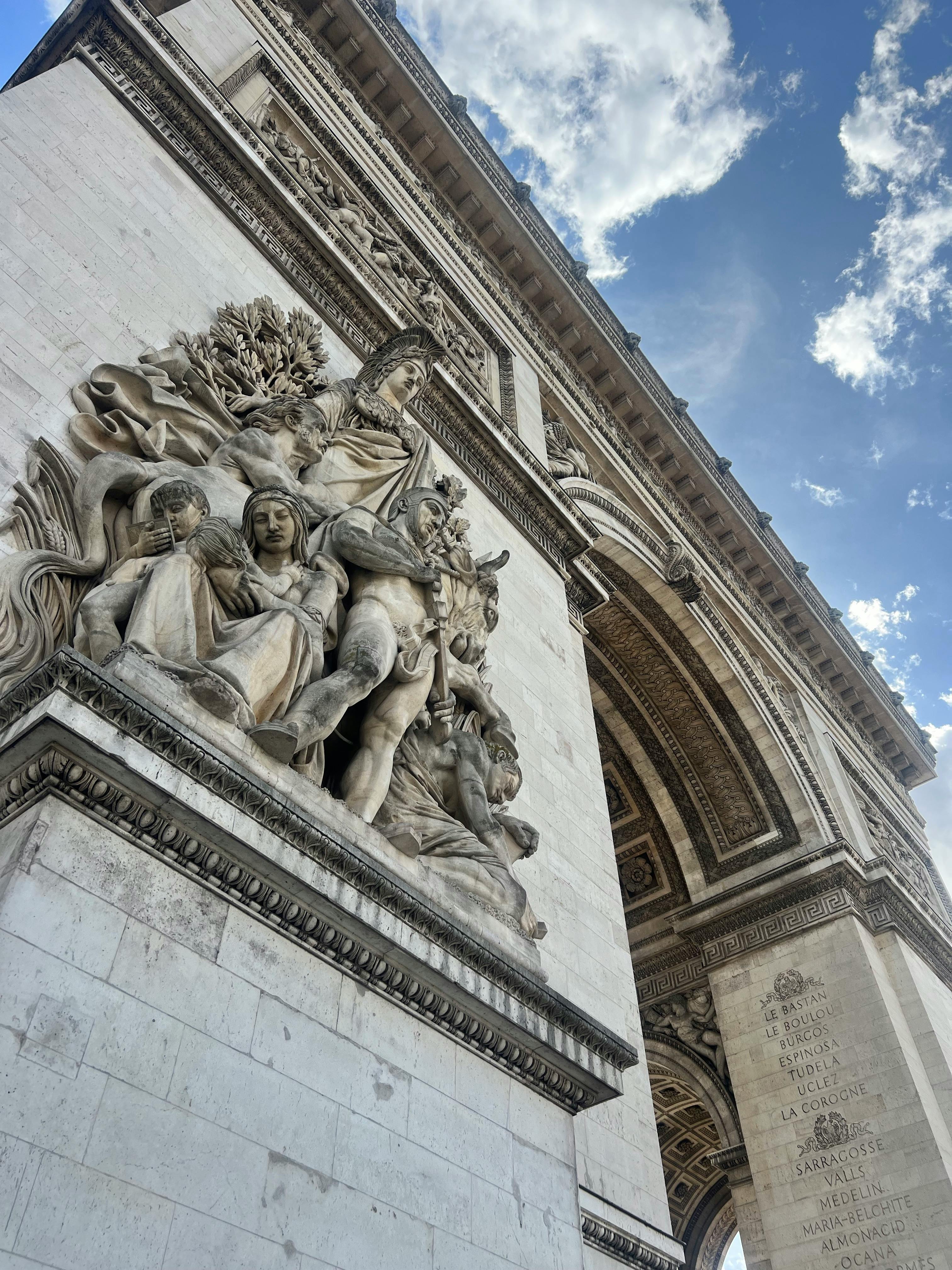 Vista Detallada Del Arco Del Triunfo En París · Foto de stock gratuita