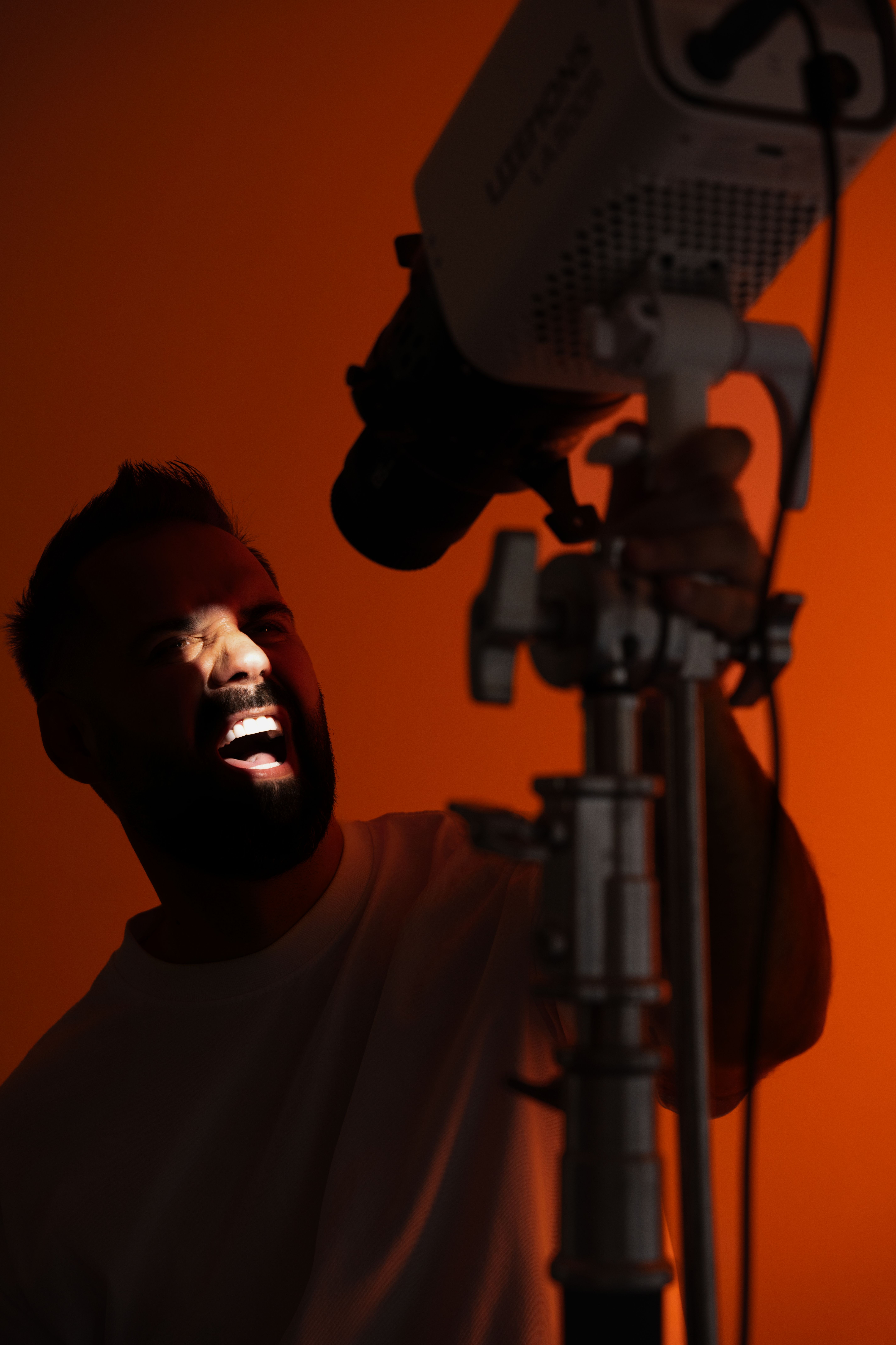 Dramatic Studio Portrait with Bold Lighting · Free Stock Photo