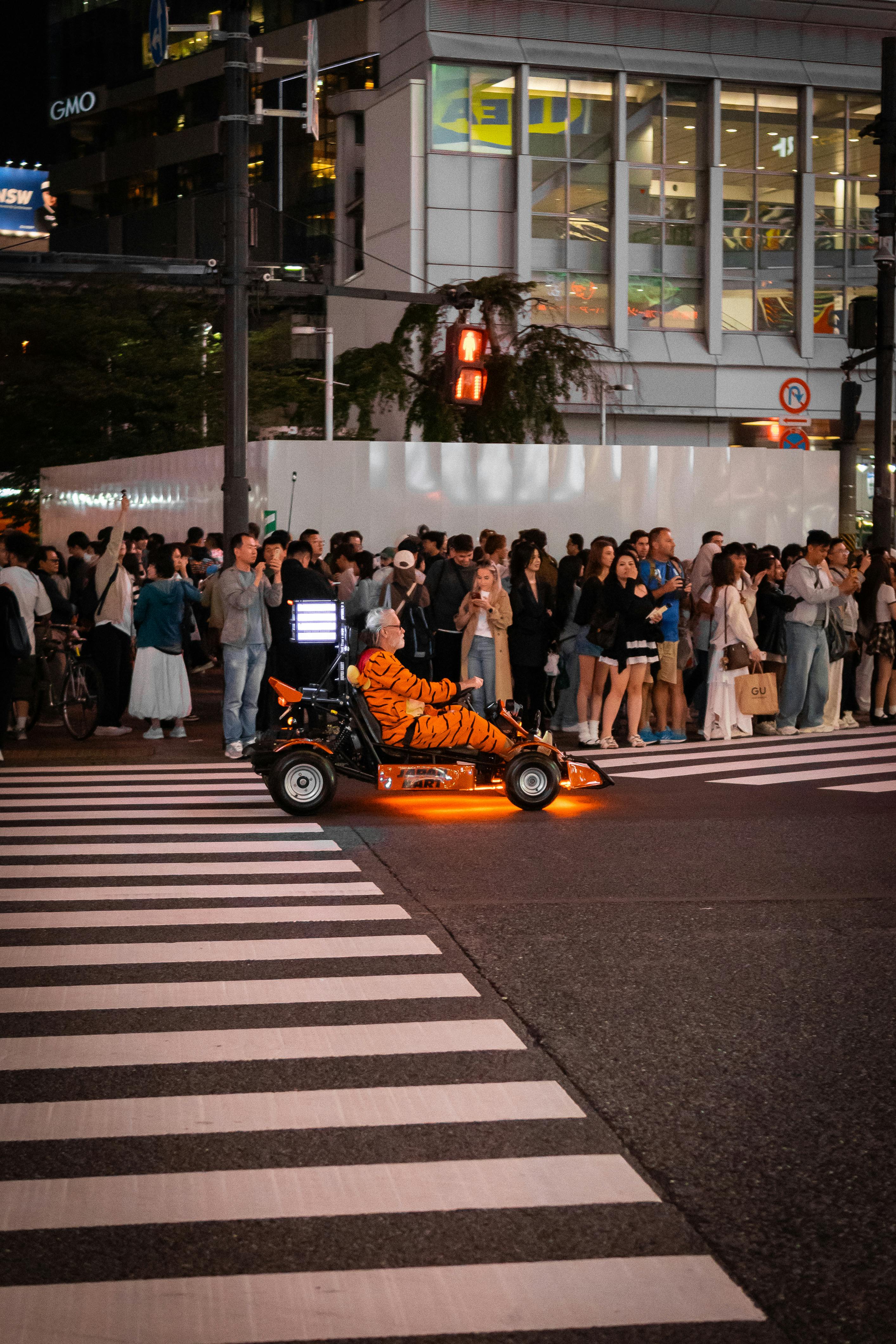 Street Kart Racing at Tokyo Night Crosswalk · Free Stock Photo