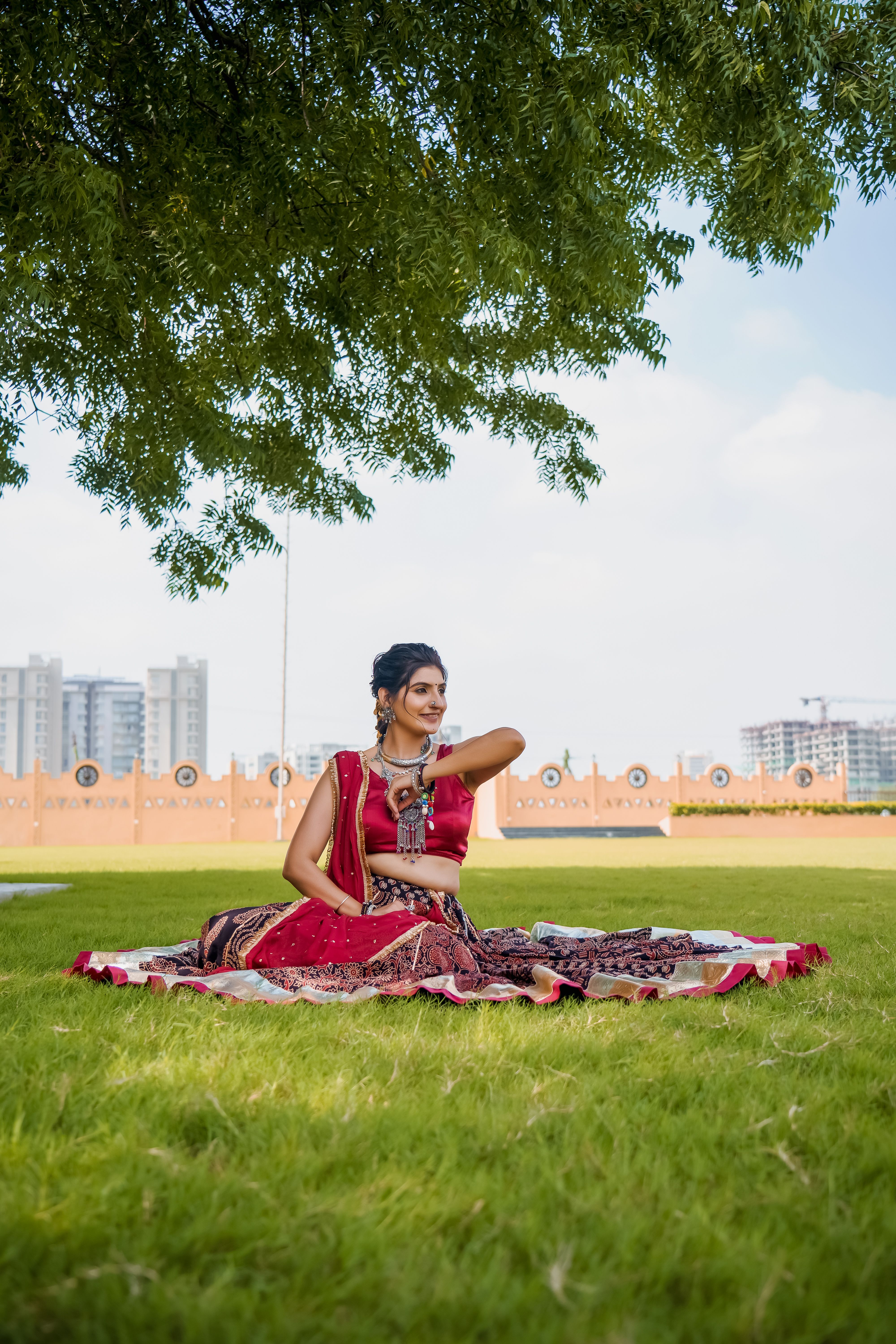 Indian Woman in Traditional Attire Outdoors · Free Stock Photo