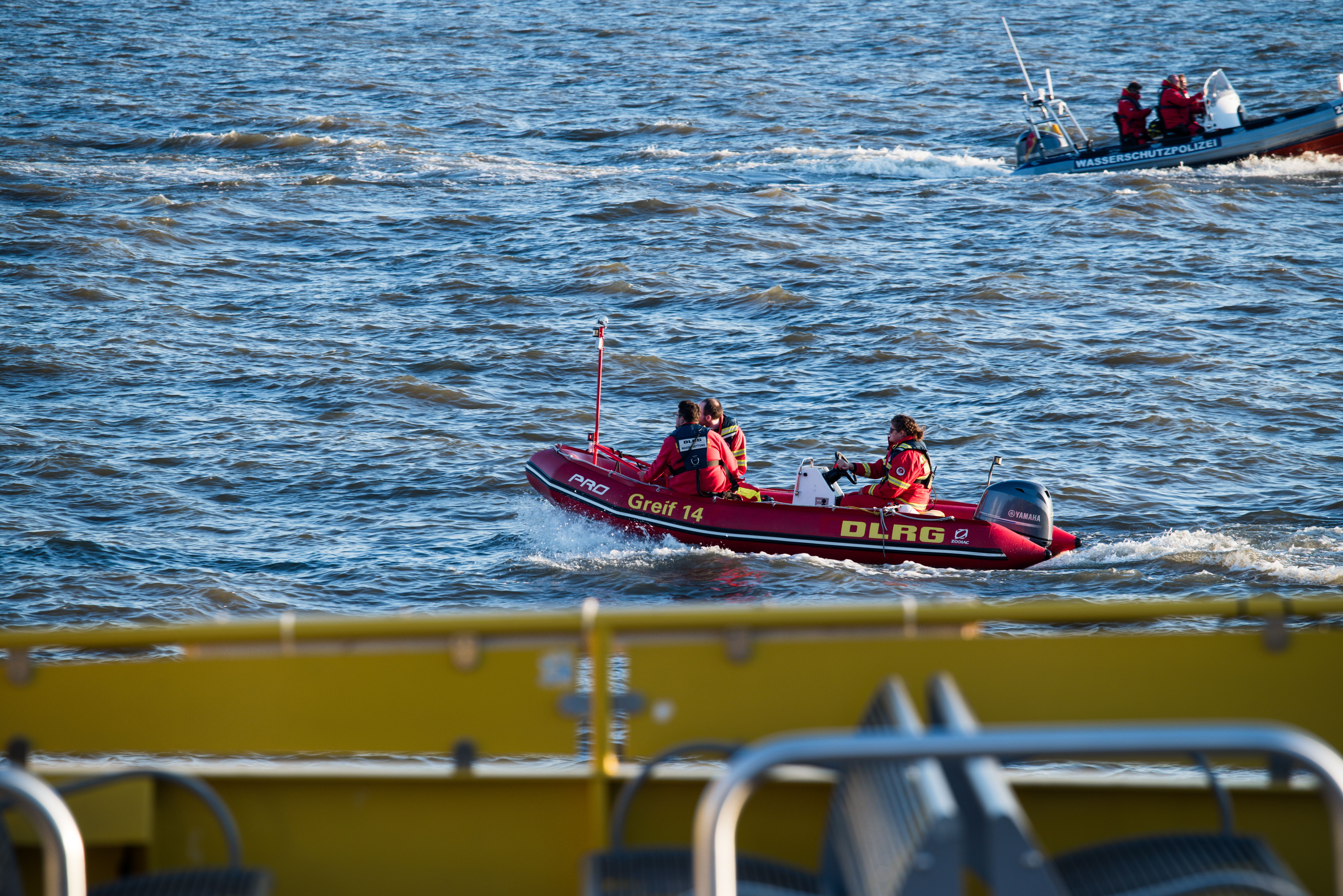 Rescue Boats on River with Lifeguards · Free Stock Photo