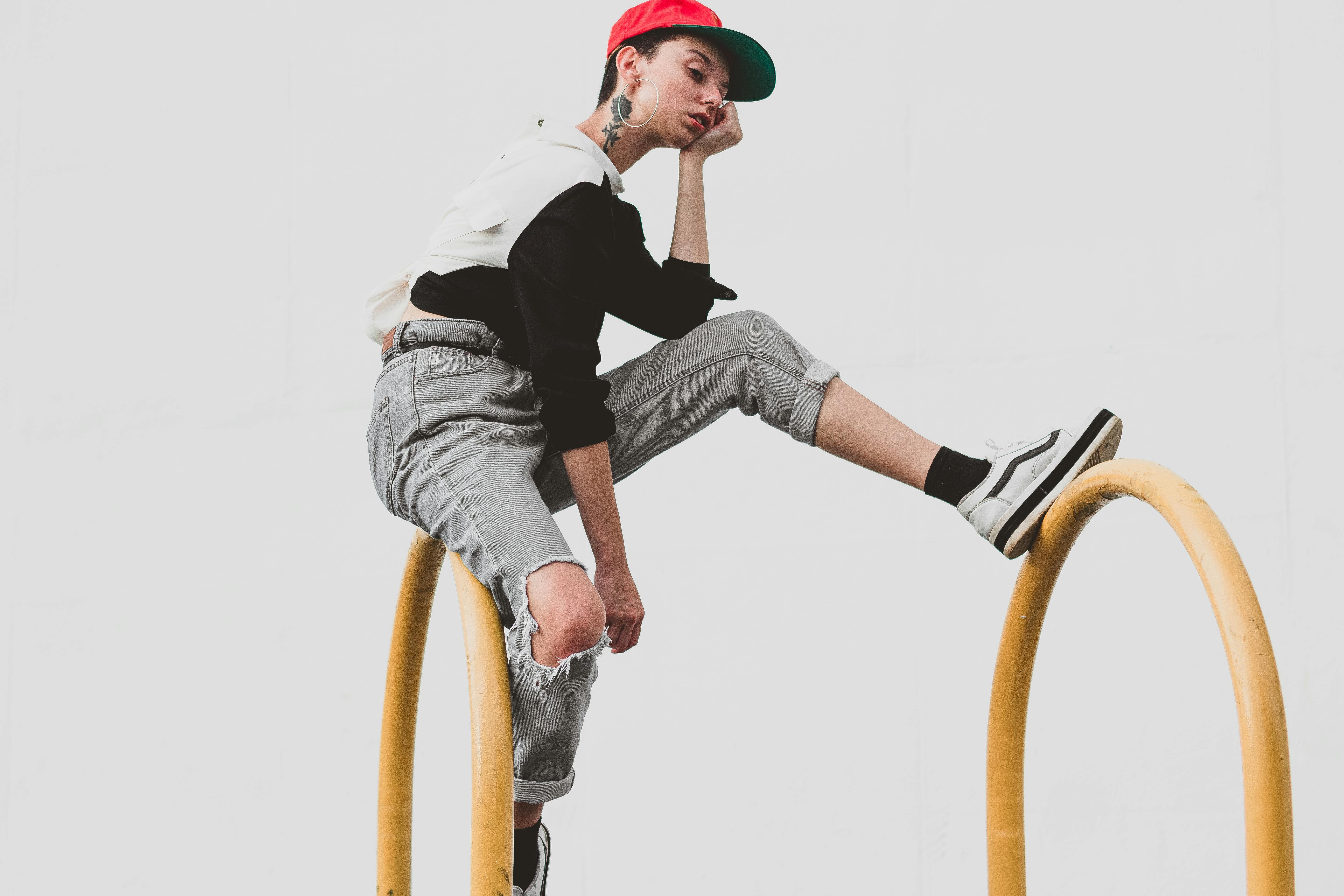 Woman Wearing Red Fitted Cap · Free Stock Photo