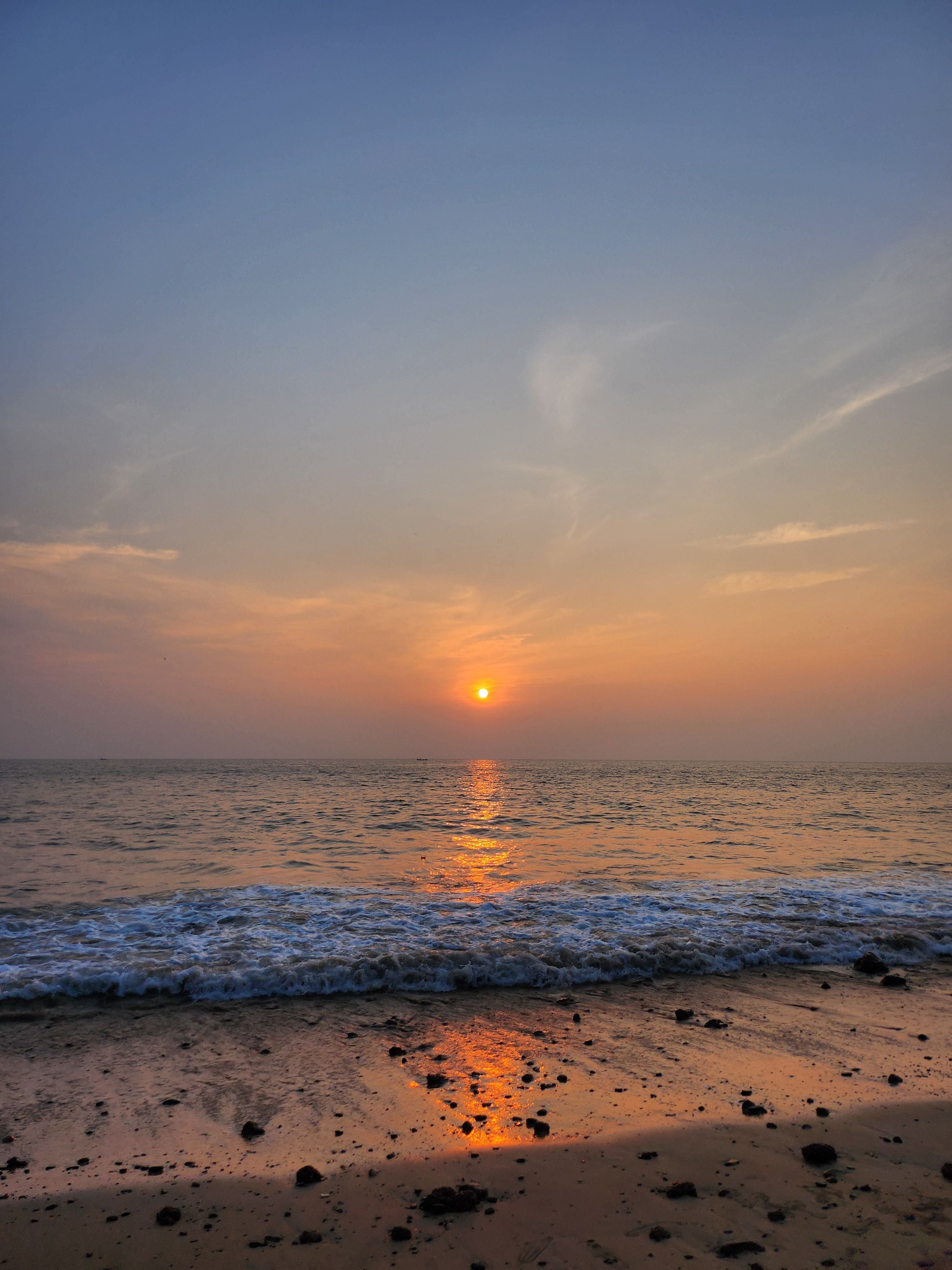 Sunset Over Arabian Sea at Goa Beach · Free Stock Photo