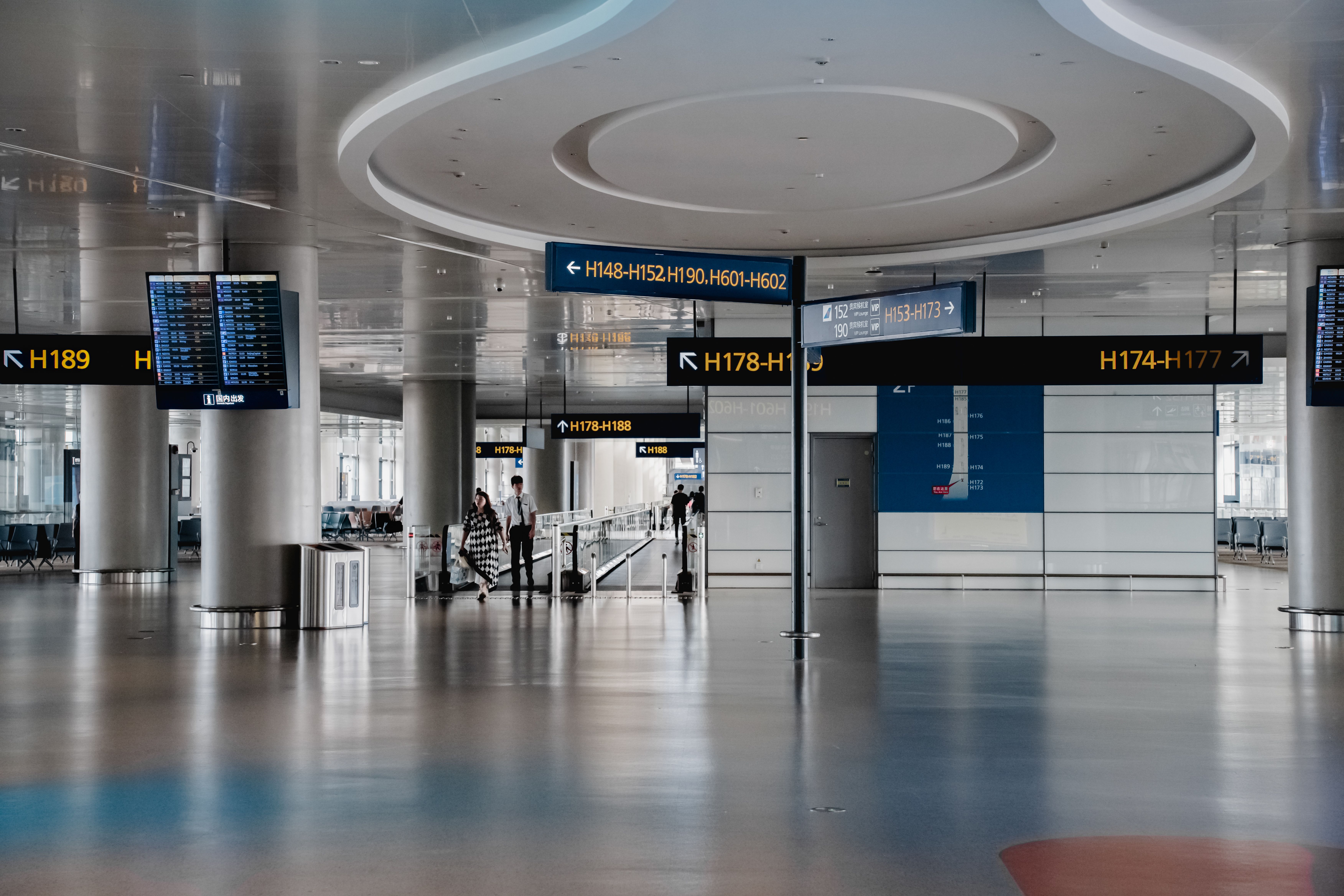 Modern Airport Terminal Interior in Shanghai · Free Stock Photo