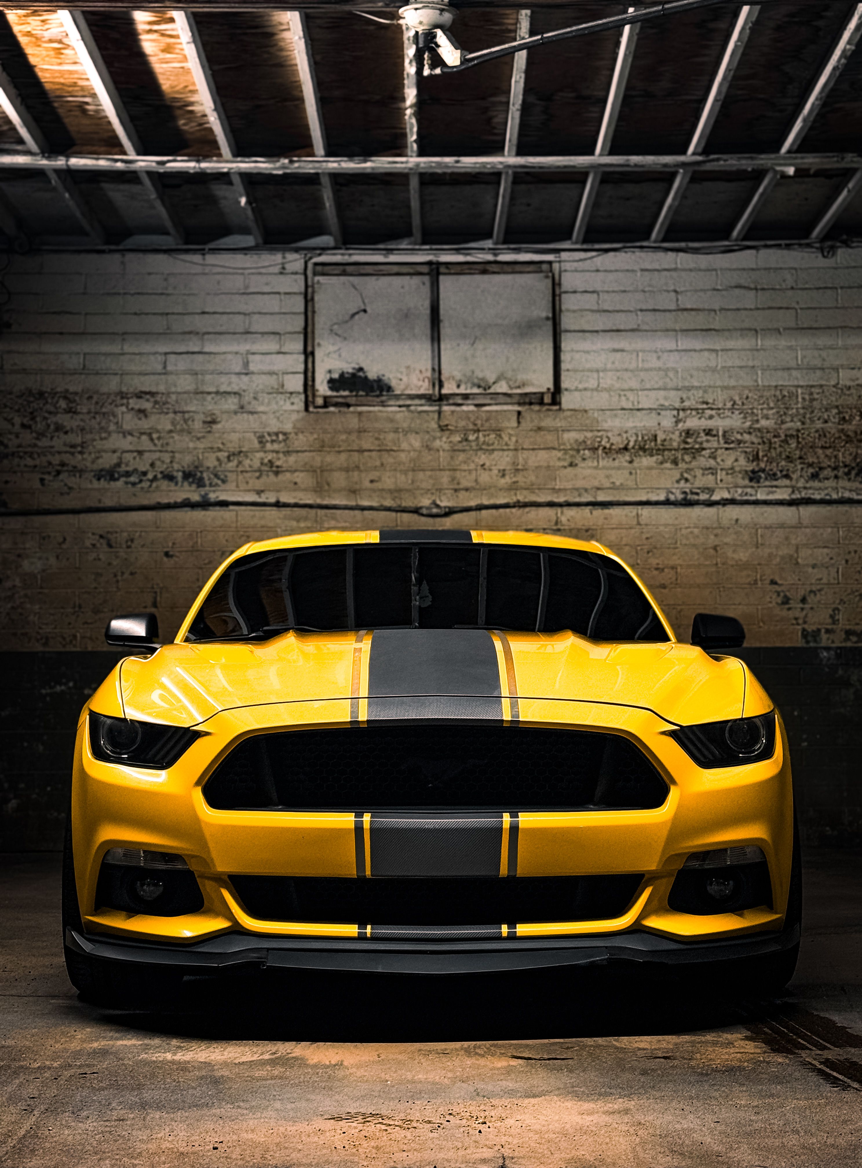 Yellow Car at the Parking Lot · Free Stock Photo