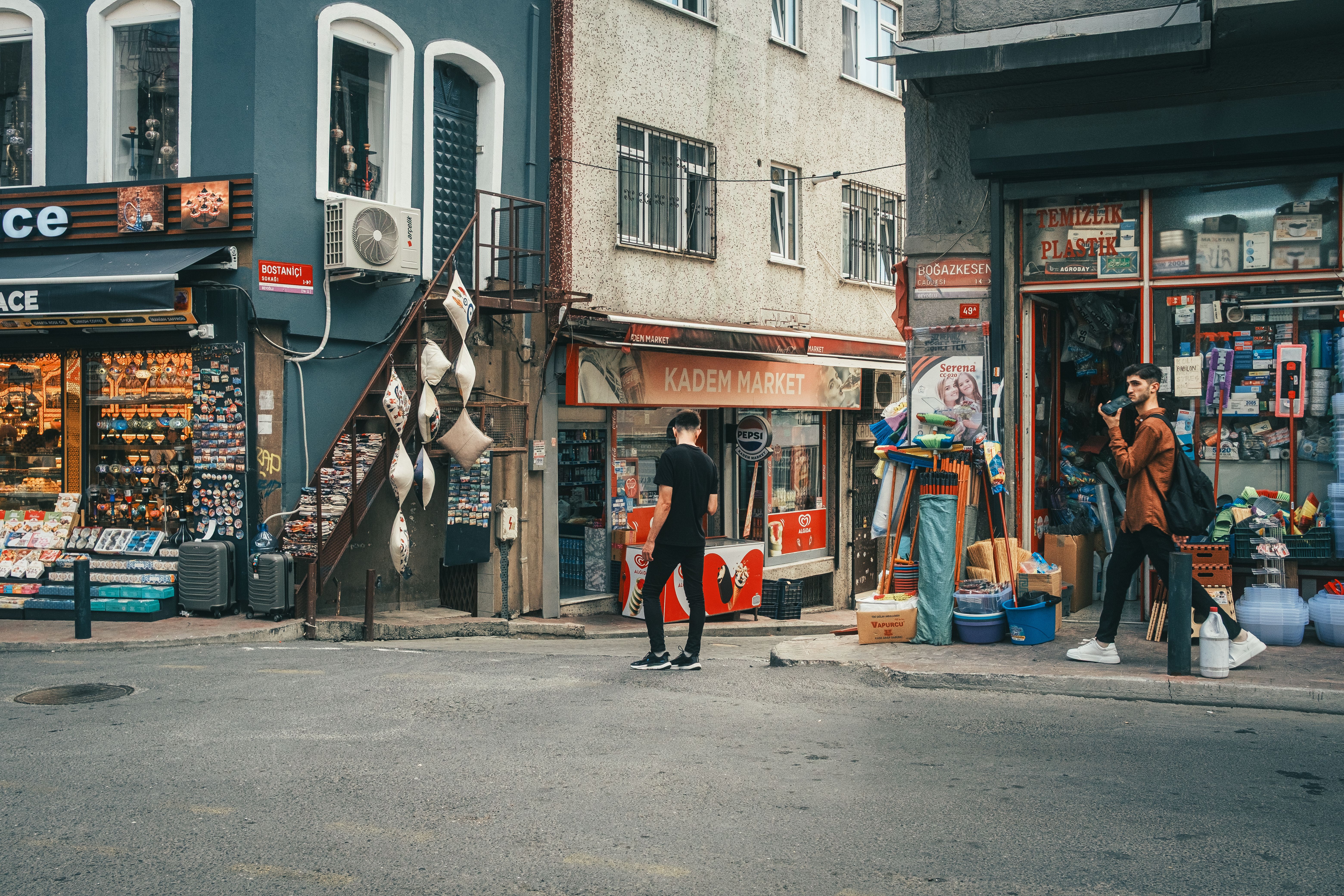Street Scene in Istanbul with Local Shops · Free Stock Photo
