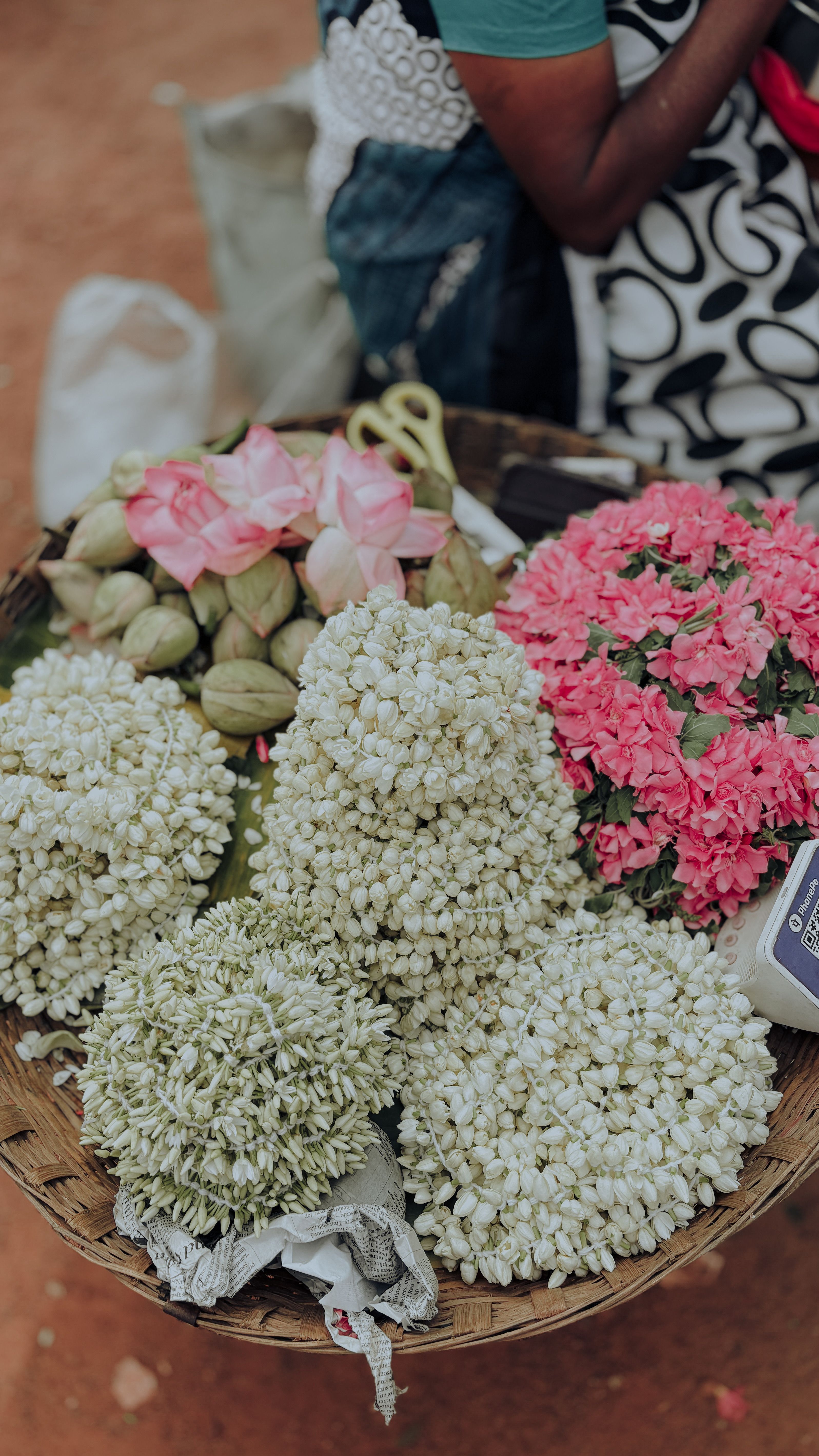 Colorful Flower Basket at Kochi Market · Free Stock Photo