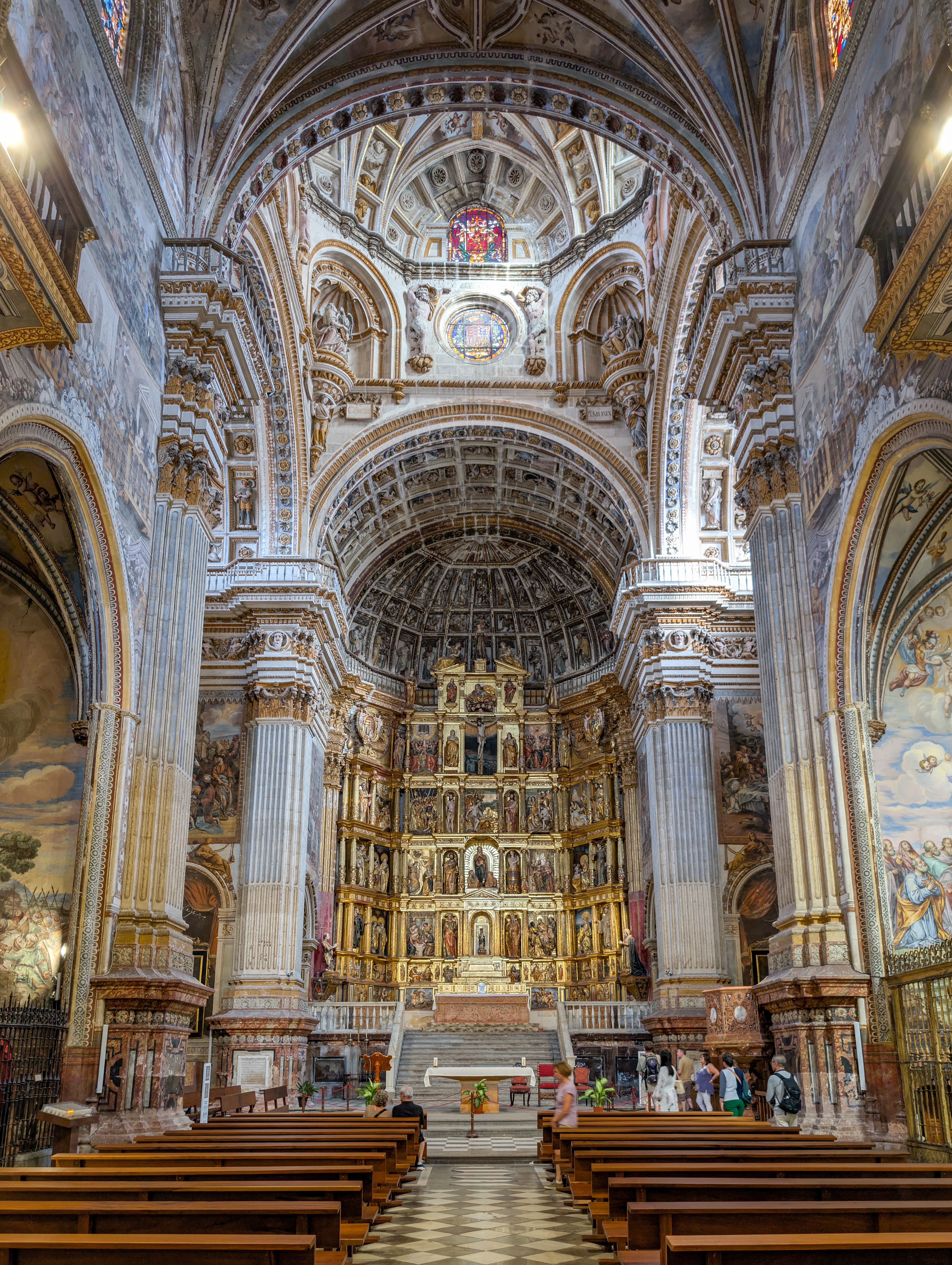 Majestic Renaissance Cathedral Interior with Altar · Free Stock Photo