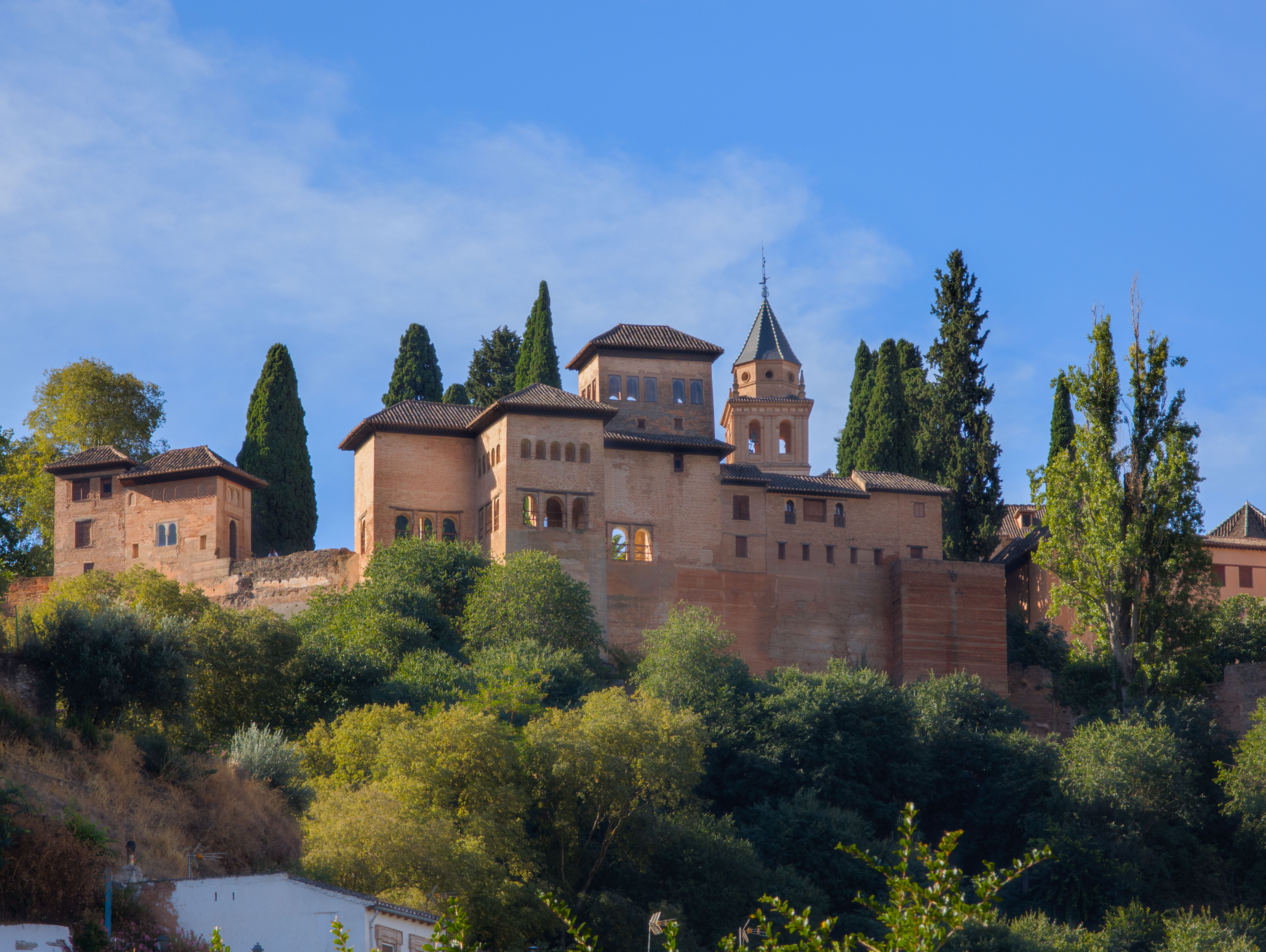 Alhambra Palace in Granada under Clear Blue Sky · Free Stock Photo